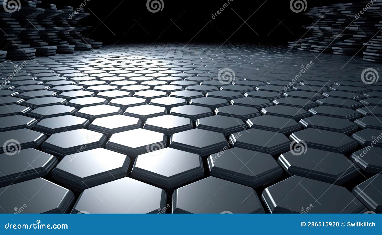 Abstract Background with Hexagonal Tiles. Tech Styled Hex Pattern ...