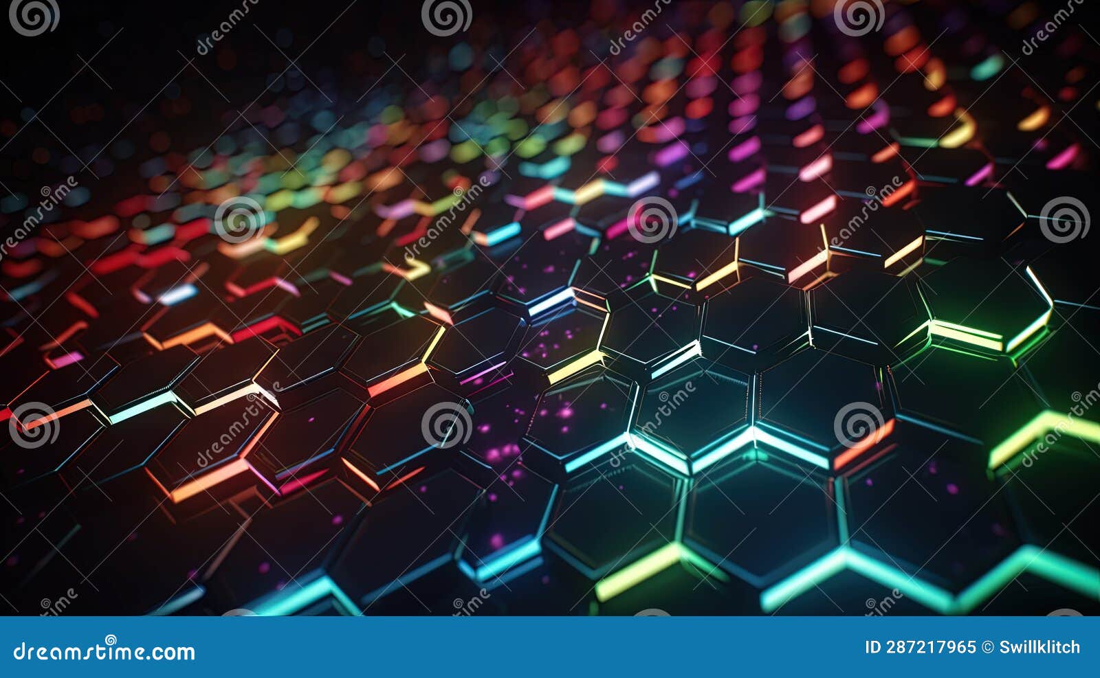 Abstract Background with Hexagonal Tiles. Tech Styled Hex Pattern ...