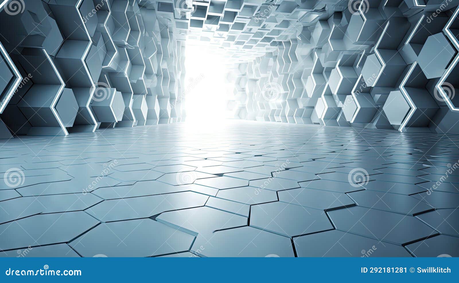 Abstract Background with Hexagonal Tiles. Tech Styled Hex Pattern ...