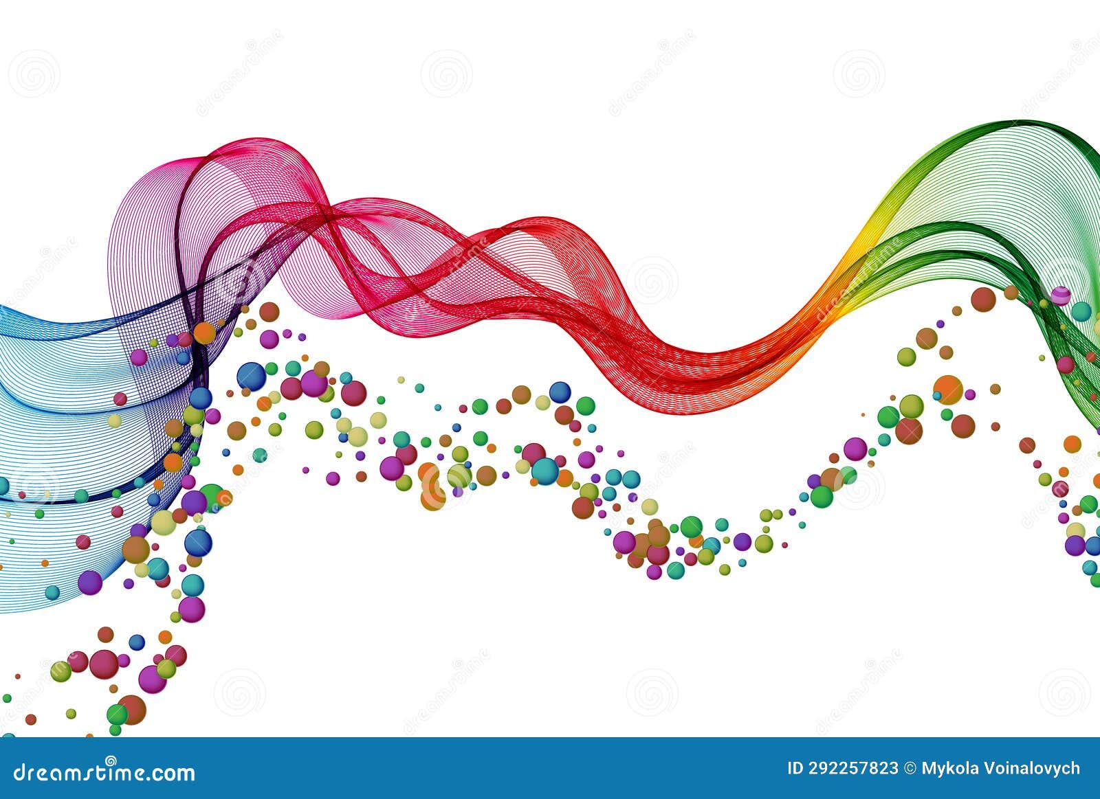 Abstract Background Horizontal Spectrum Lines on a White Background ...