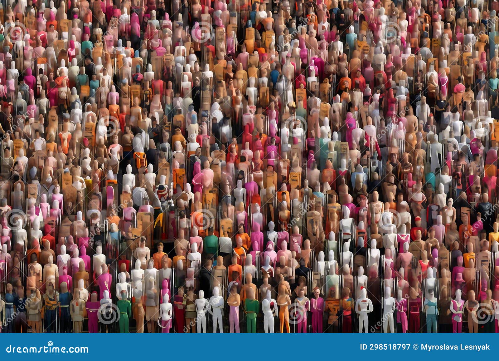 Abstract Background of Huge Number of People, Modern Concept of ...