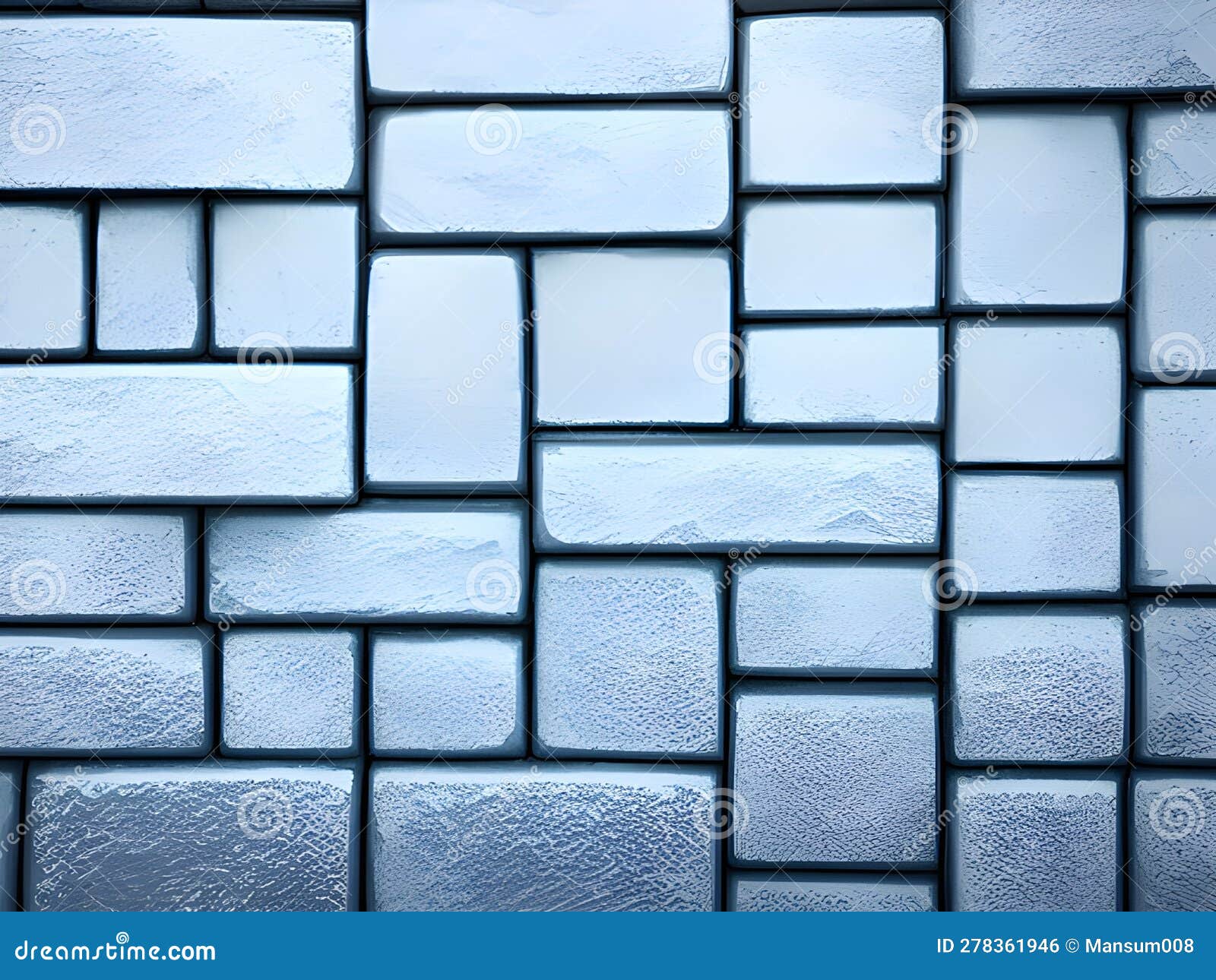 Abstract Background of Ice Brick Wall, AI Generated Stock Illustration ...