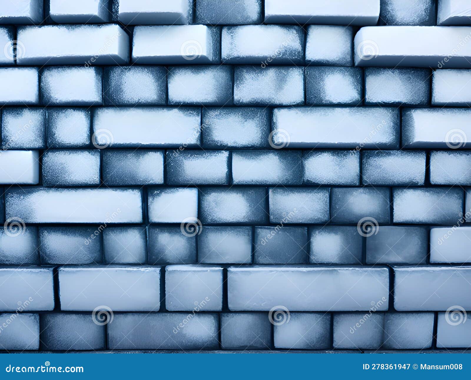 Abstract Background of Ice Brick Wall, AI Generated Stock Illustration ...