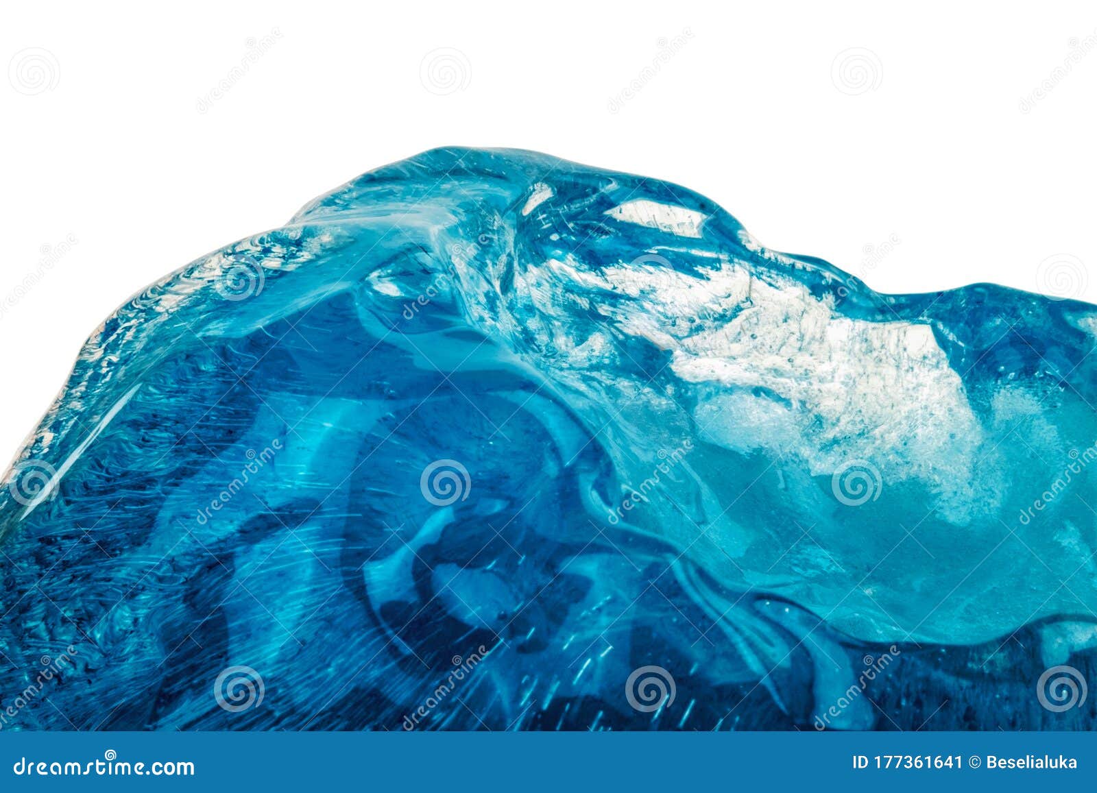 The Abstract Background of Ice Structure. Blue Transparent Ice Shapes ...