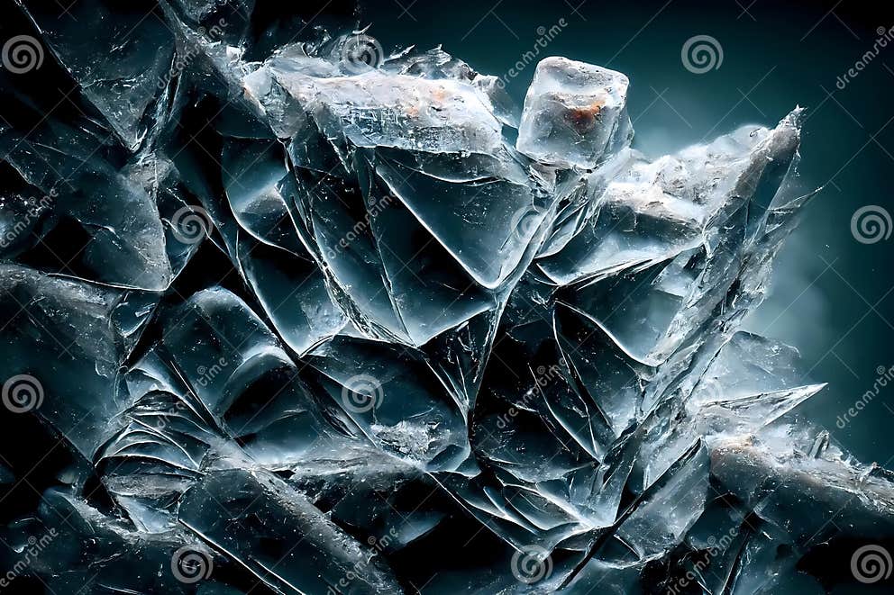 The Abstract Background of Ice Structure. Ice Pattern Stock ...