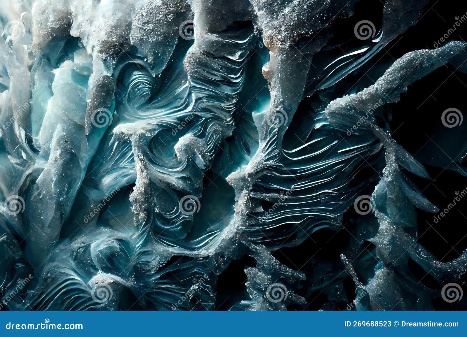 The Abstract Background of Ice Structure. Ice Pattern Stock ...