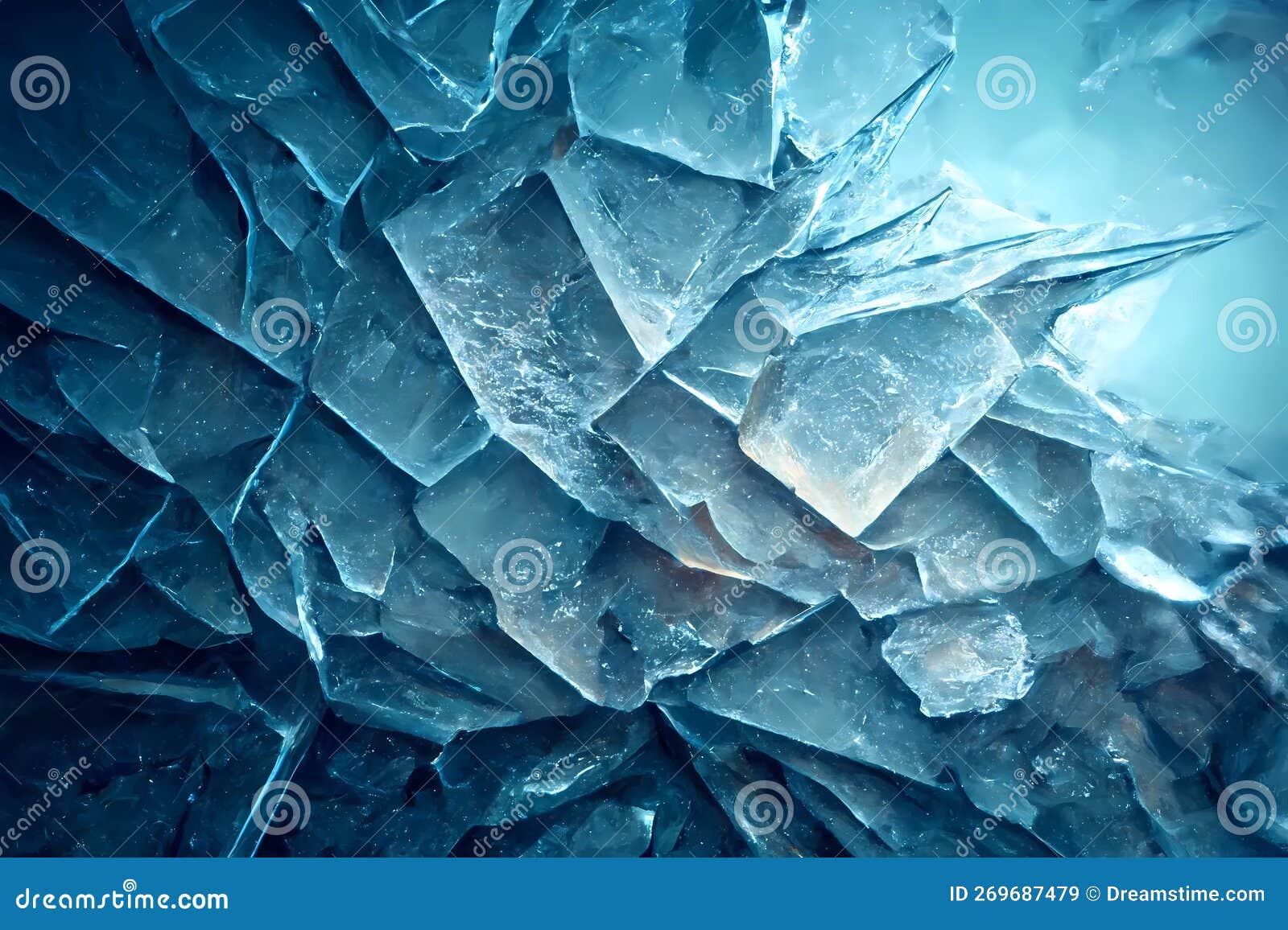The Abstract Background of Ice Structure. Ice Pattern Stock ...