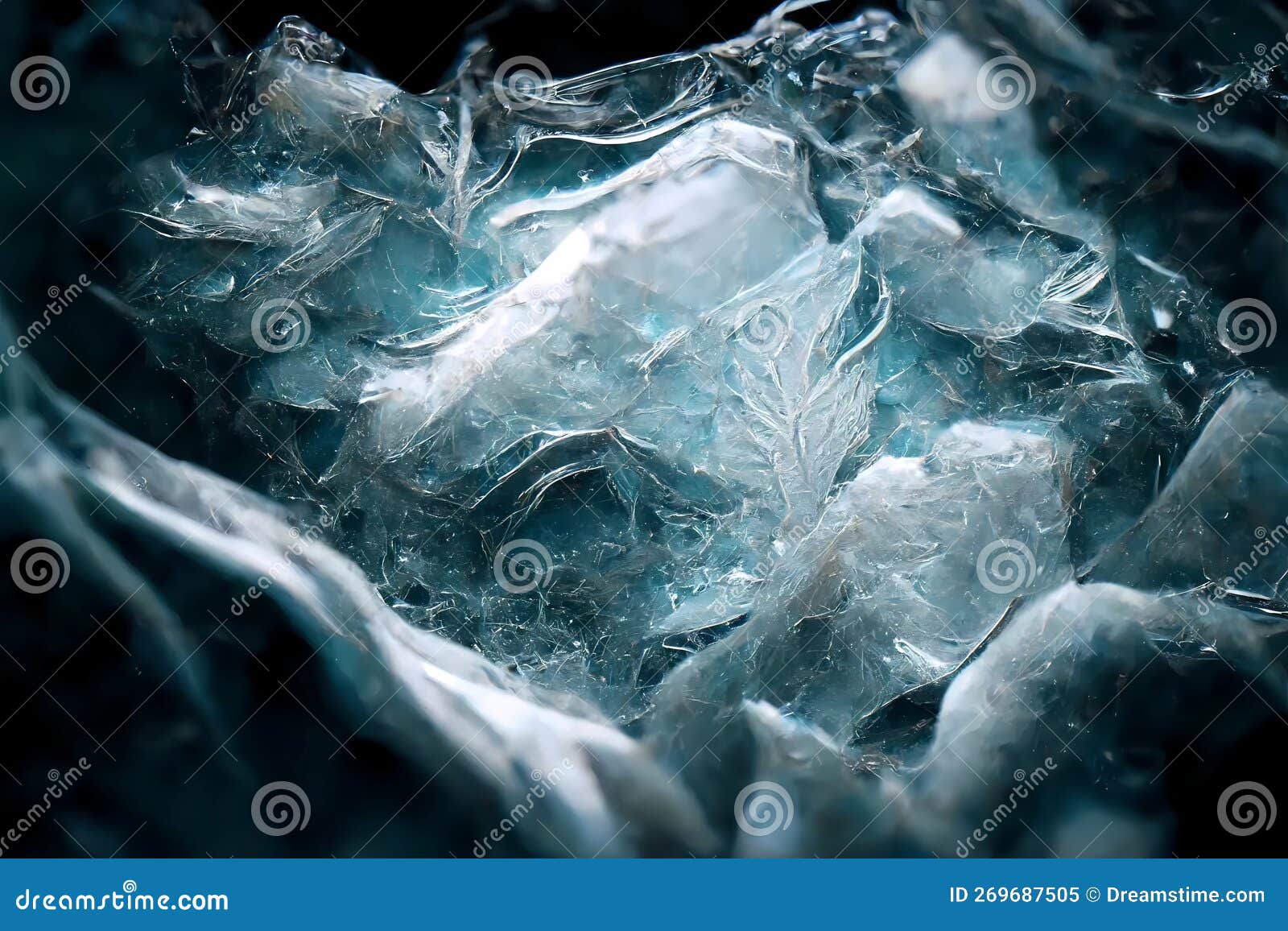 The Abstract Background of Ice Structure. Ice Pattern Stock ...