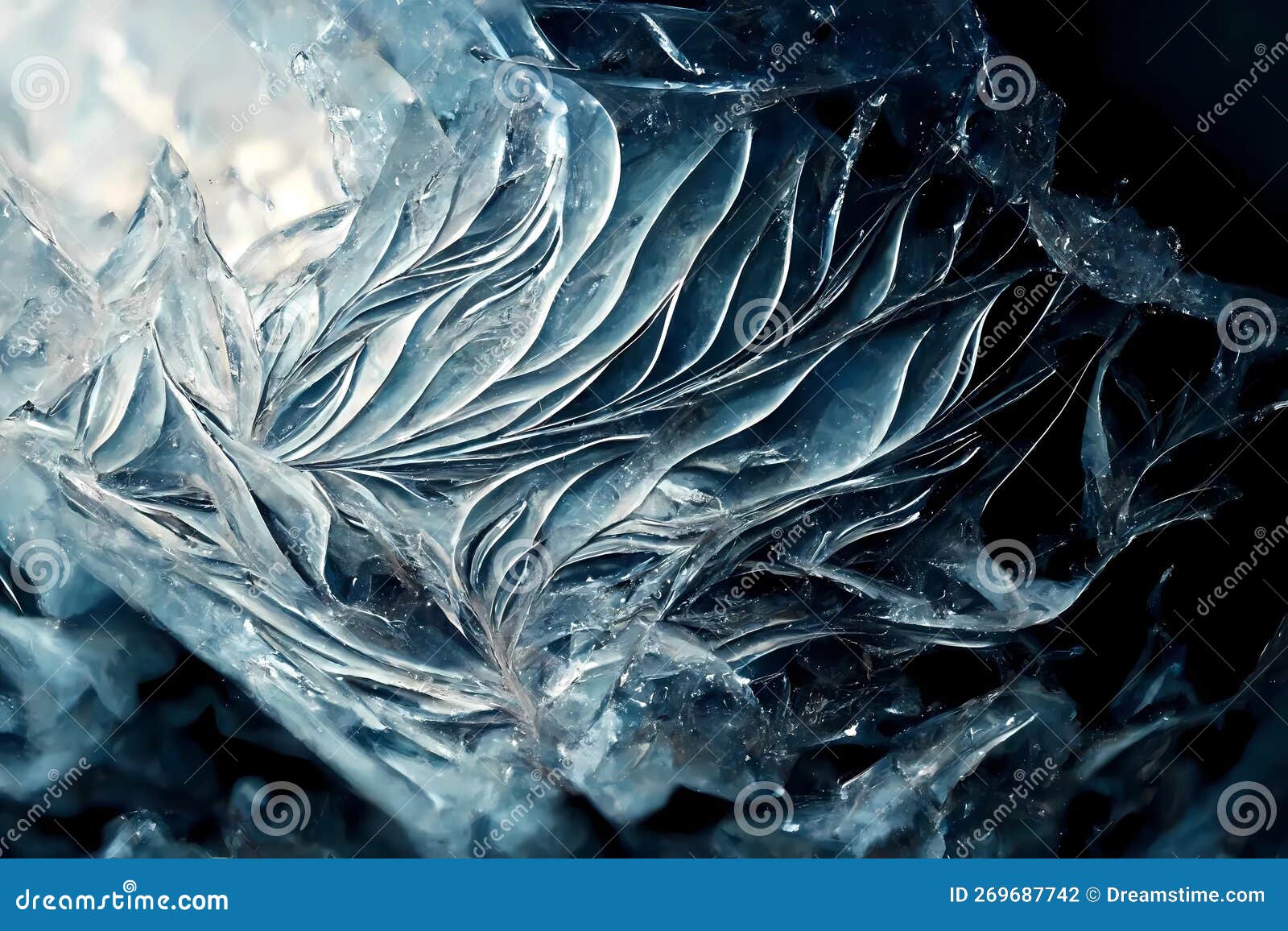 The Abstract Background of Ice Structure. Ice Pattern Stock ...