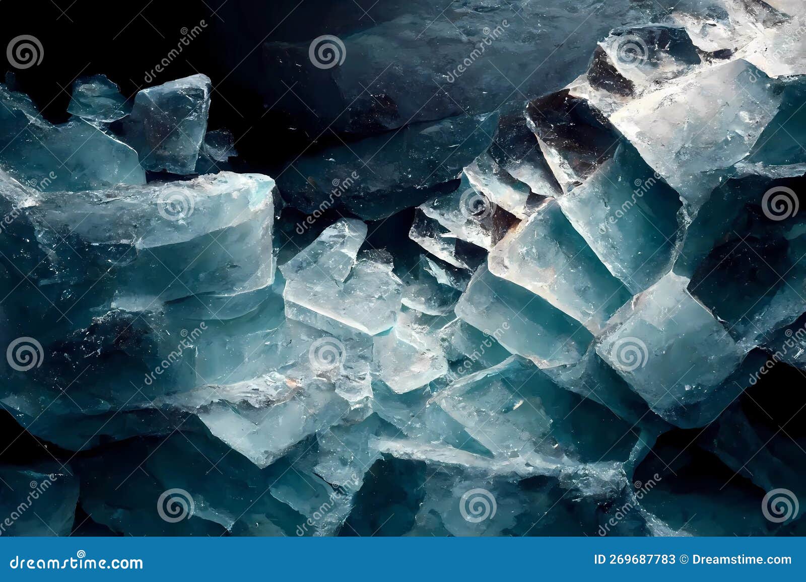 The Abstract Background of Ice Structure. Ice Pattern Stock ...