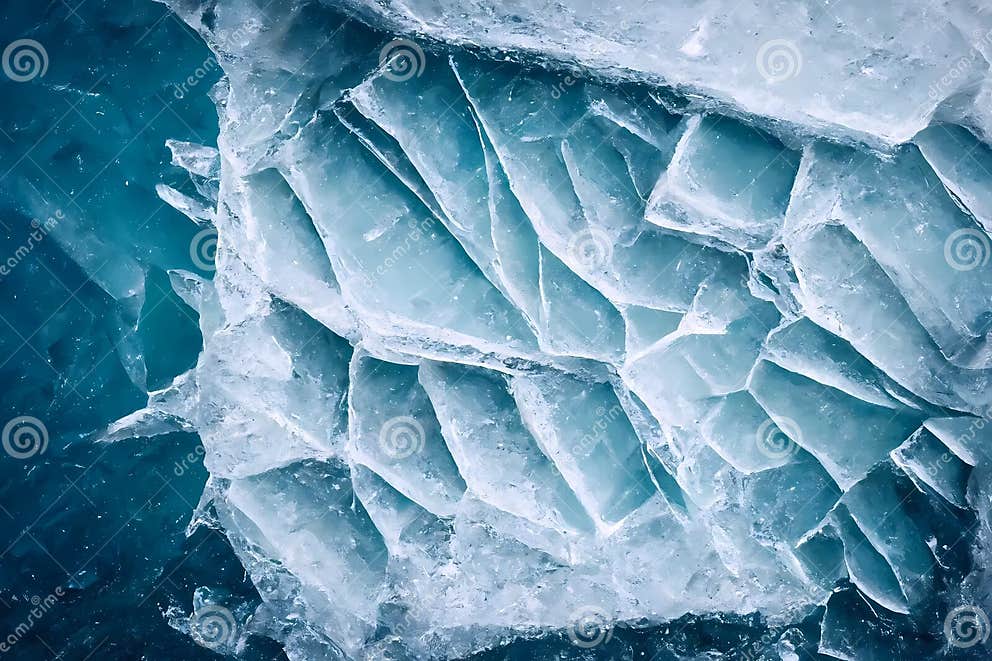 The Abstract Background of Ice Structure. Ice Pattern Stock ...