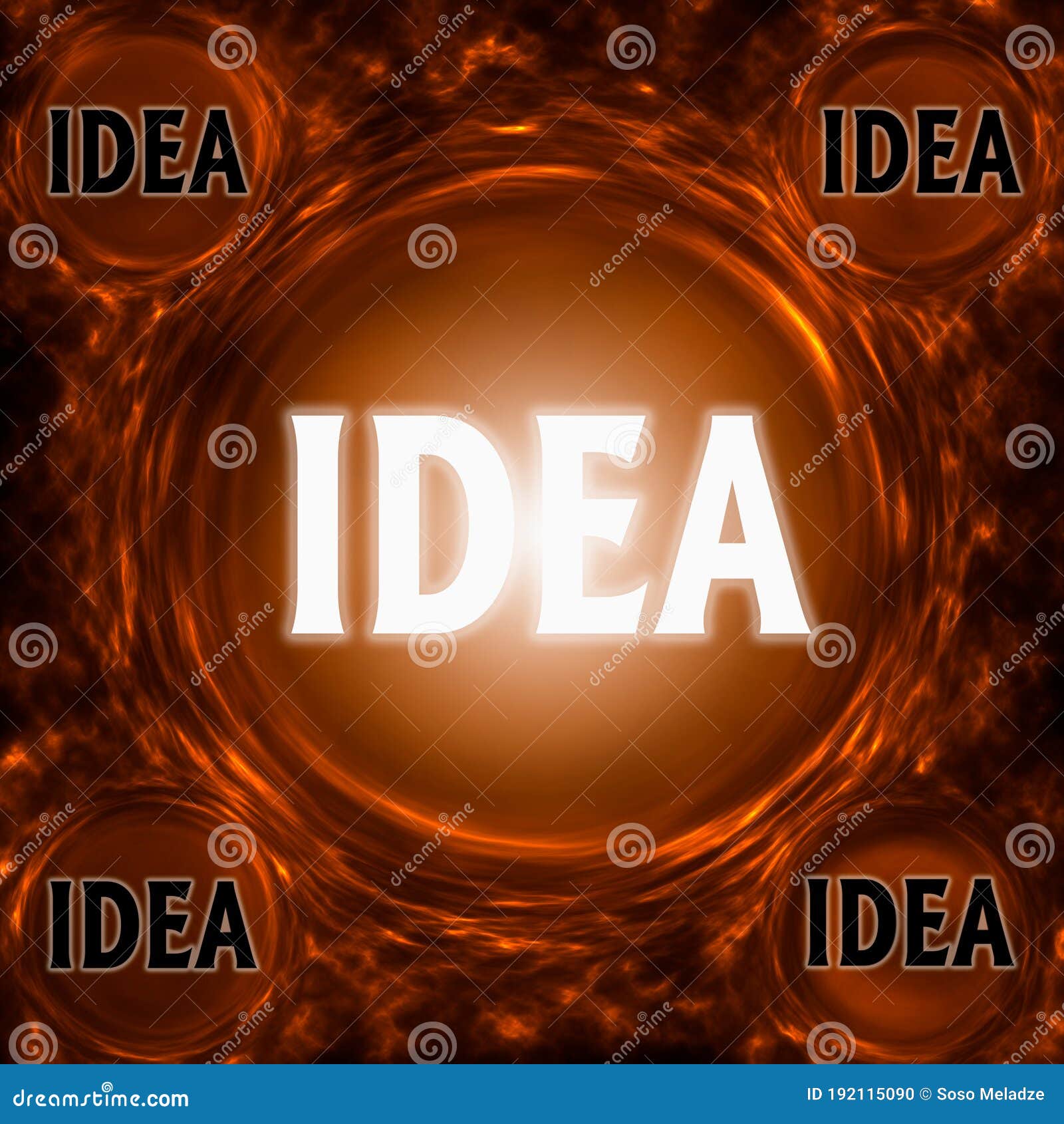 Abstract Background with Idea Concept. Thinking, Success and Creativity ...