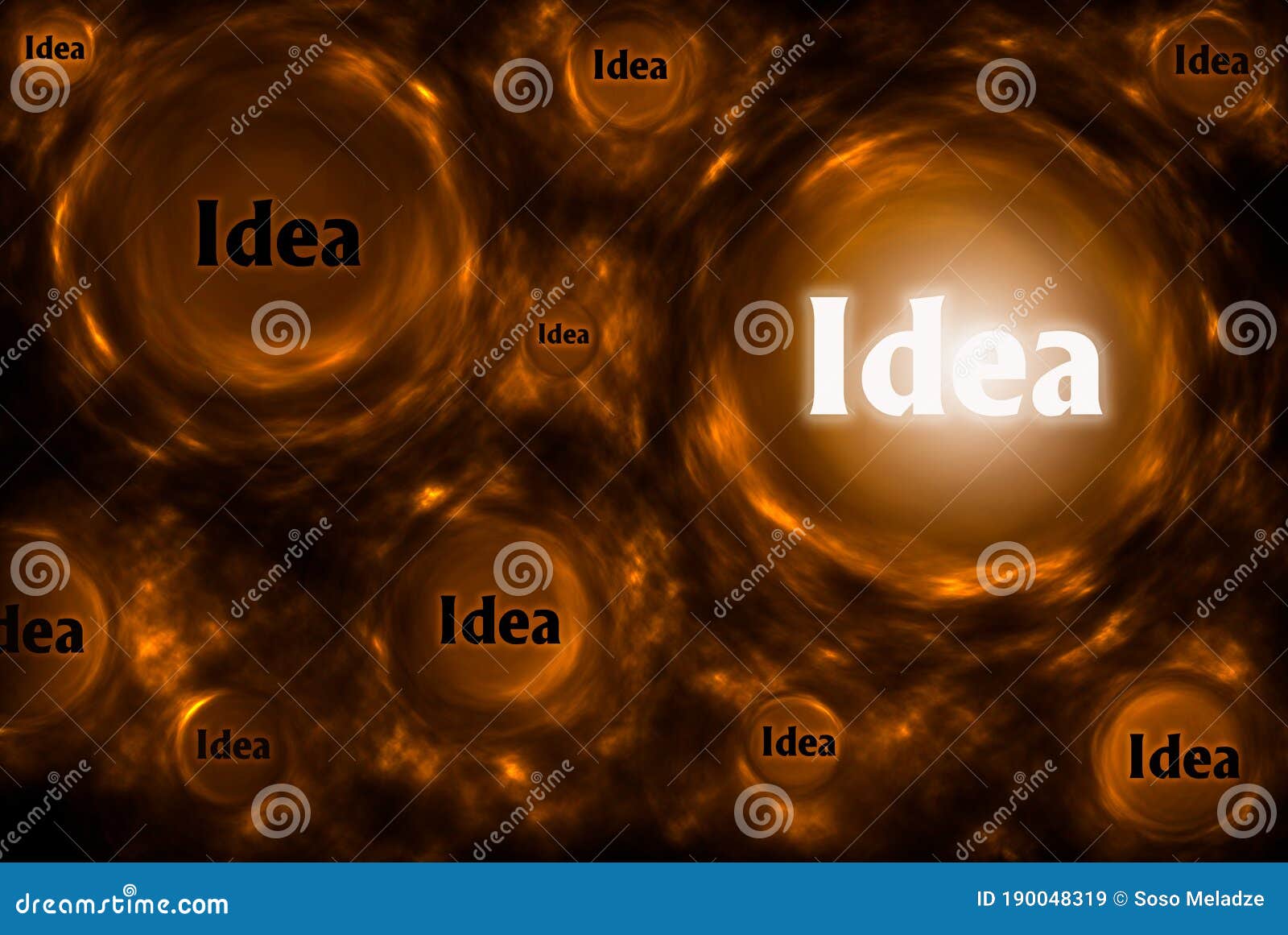 Abstract Background with Idea Concept. Thinking, Success and Creativity ...
