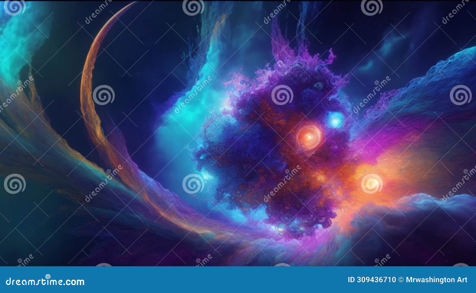 Abstract Background with Fantastic Elements, Nice Screensaver or ...