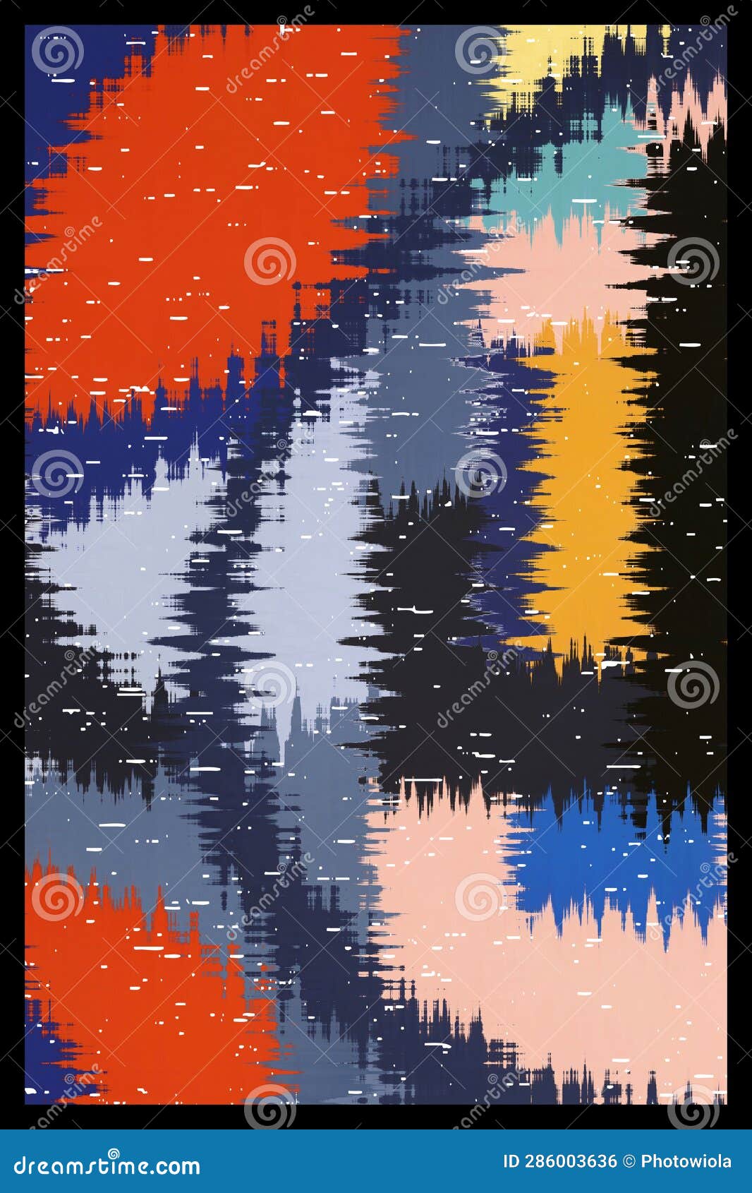 Abstract Background in Ikat Technique. Stock Illustration - Illustration of bohemian, arabic ...