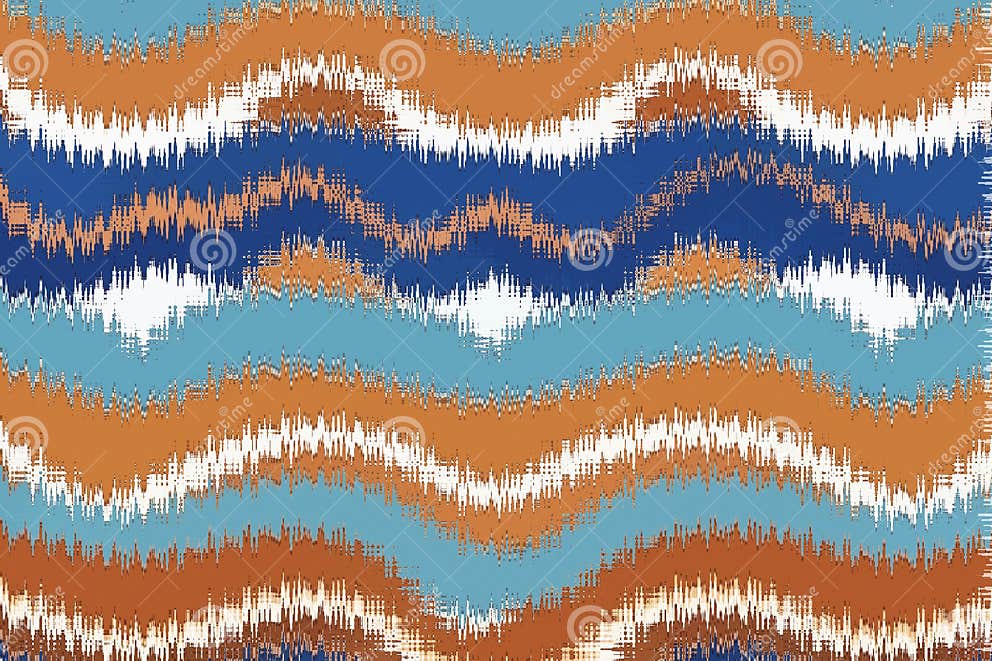 Abstract Background in Ikat Technique. for Use on Materials and Graphics Stock Illustration ...