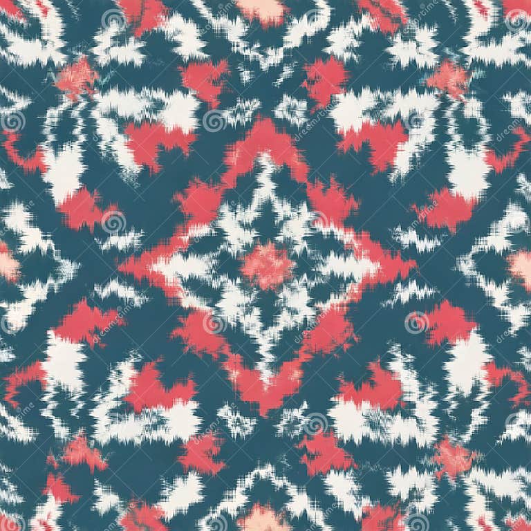 Abstract Background in Ikat Technique. for Use on Materials and Graphics Stock Illustration ...