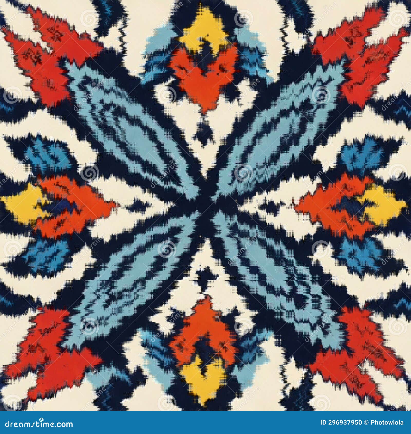 Abstract Background in Ikat Technique. for Use on Materials and Graphics Stock Illustration ...