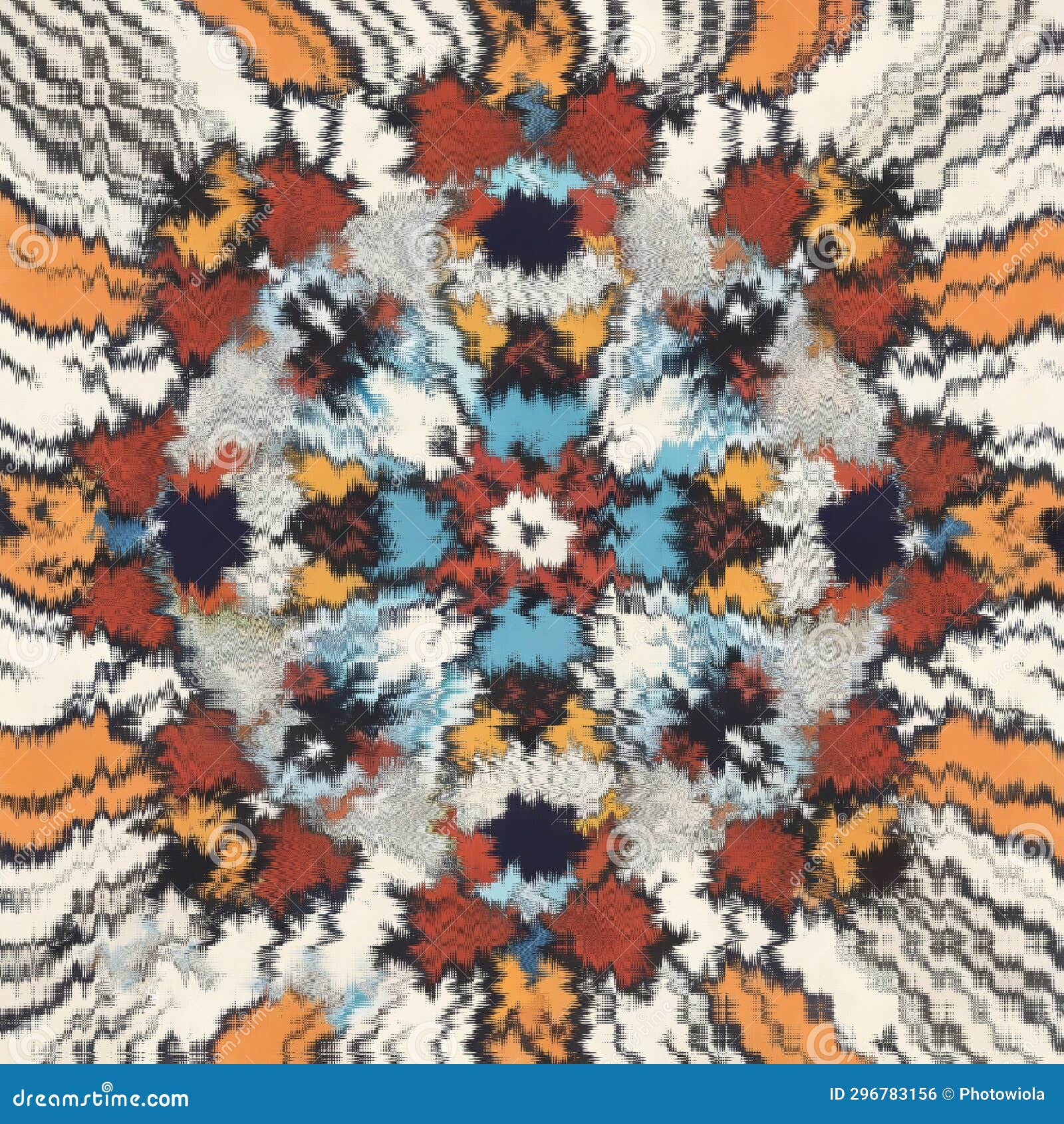 Abstract Background in Ikat Technique. for Use on Materials and Graphics Stock Illustration ...