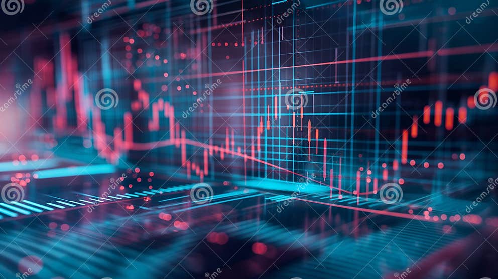 Abstract Background Illustrating Finance. Grid of Intersecting Lines ...
