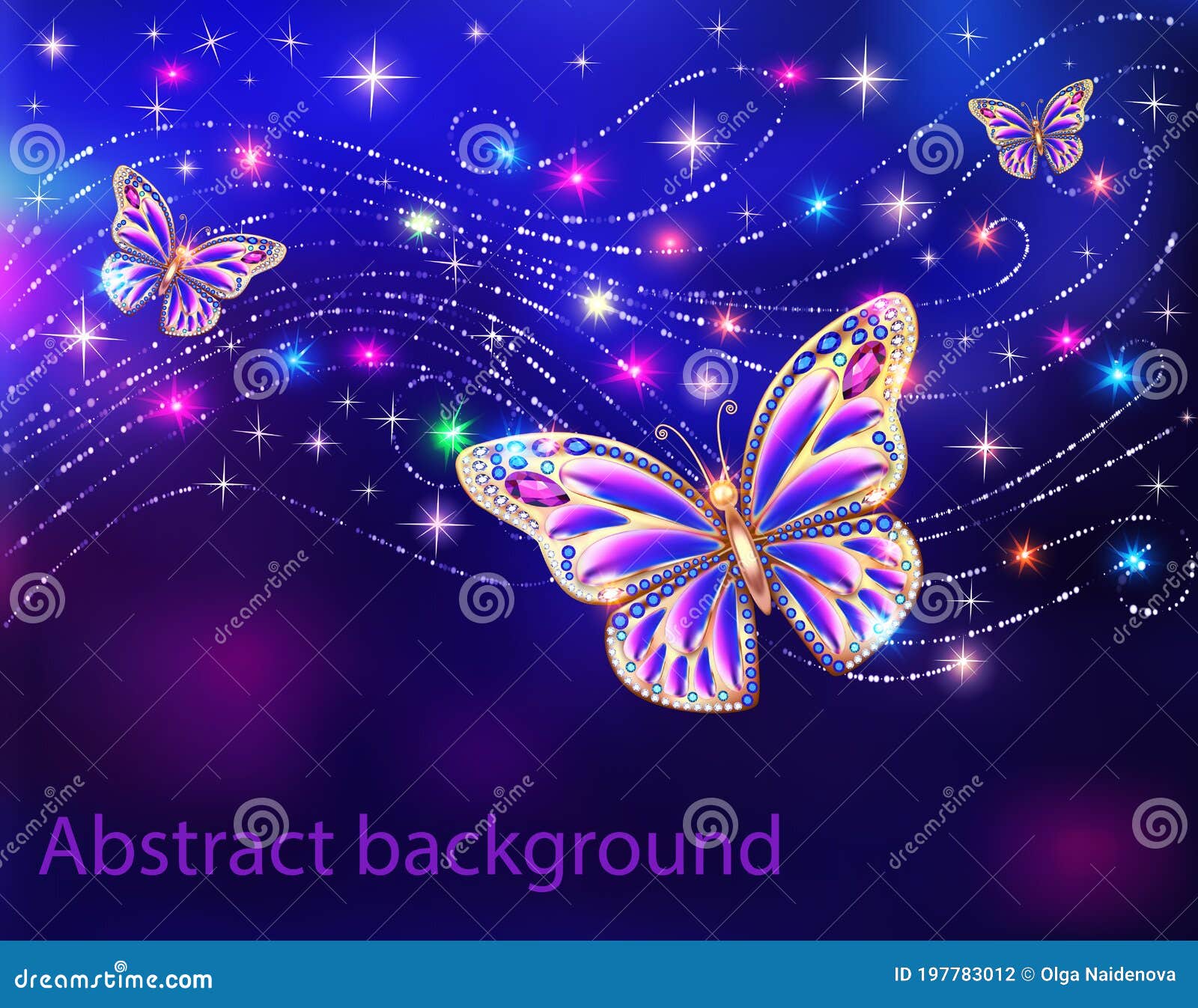 Abstract Fireflies Background Stock Photo | CartoonDealer.com #3197226