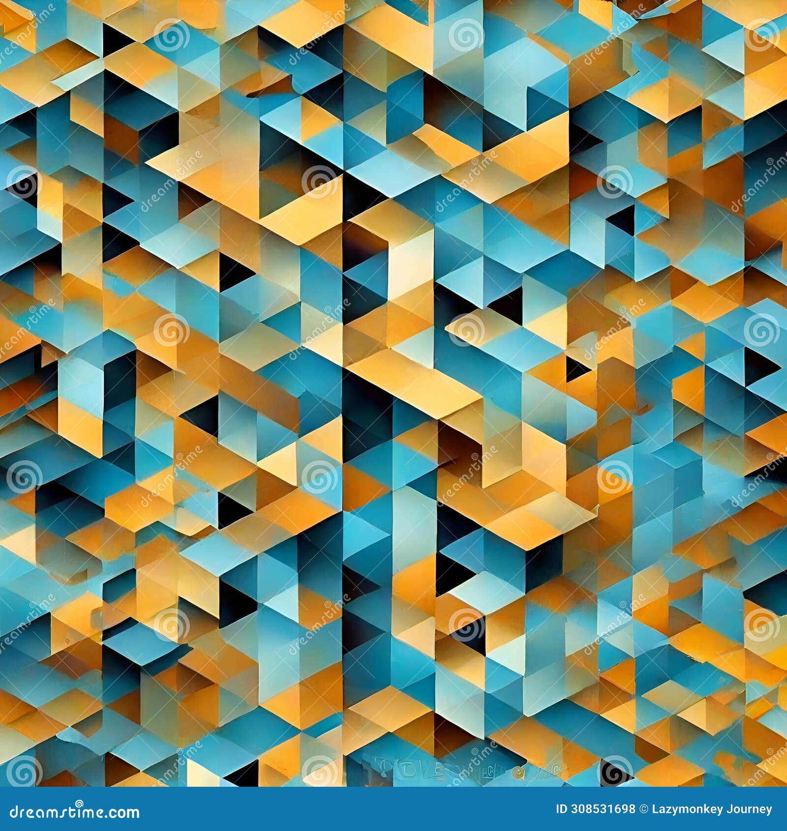 Abstract Background Illustration with Distorted Repeated Boxes Pattern ...