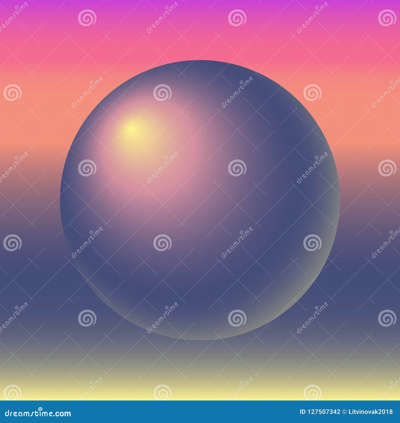 Abstract Background Illustration. Square and Sphere with Gradient Stock ...