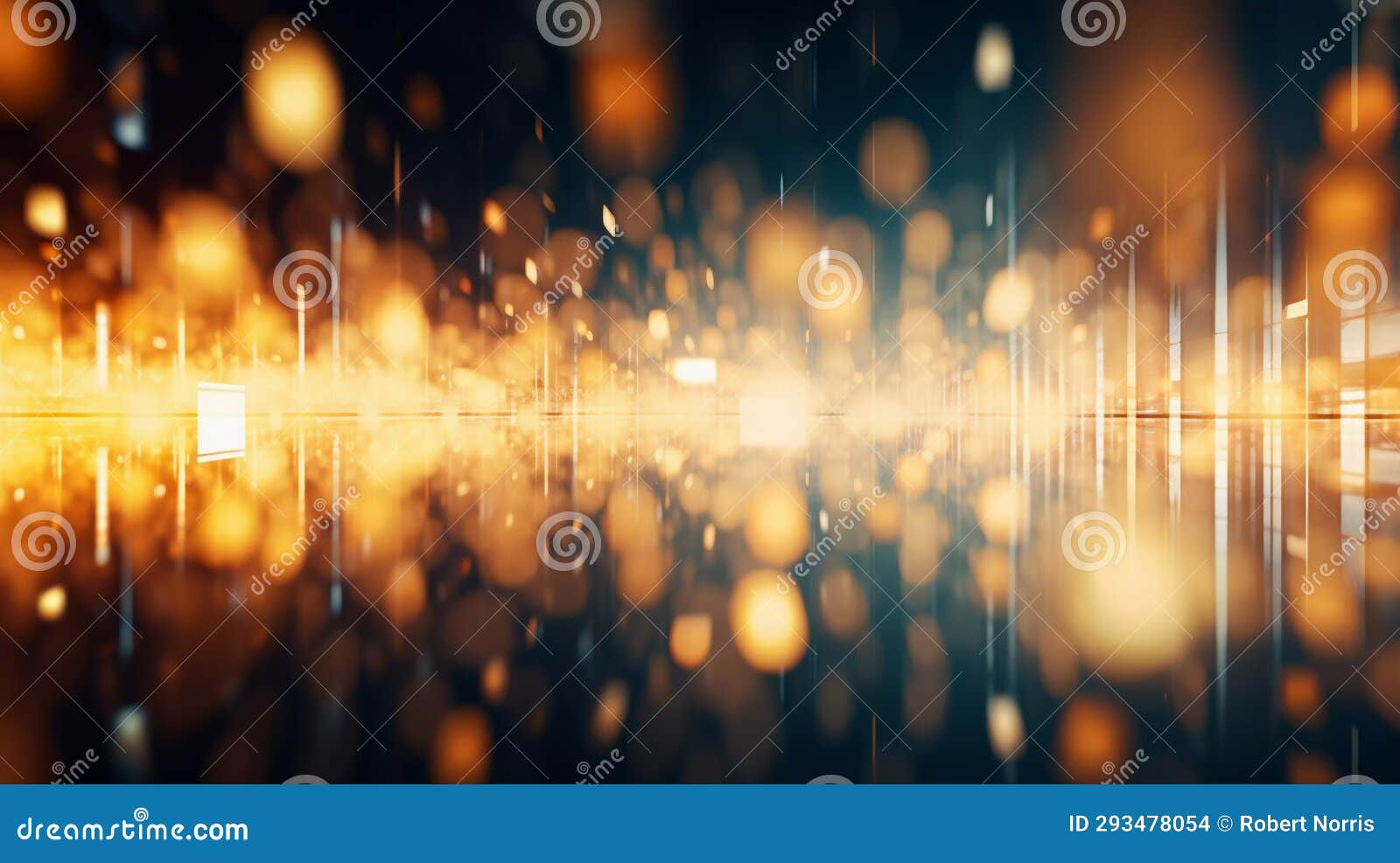 Abstract Background Image of Blurred Gold and White Lights Shining ...