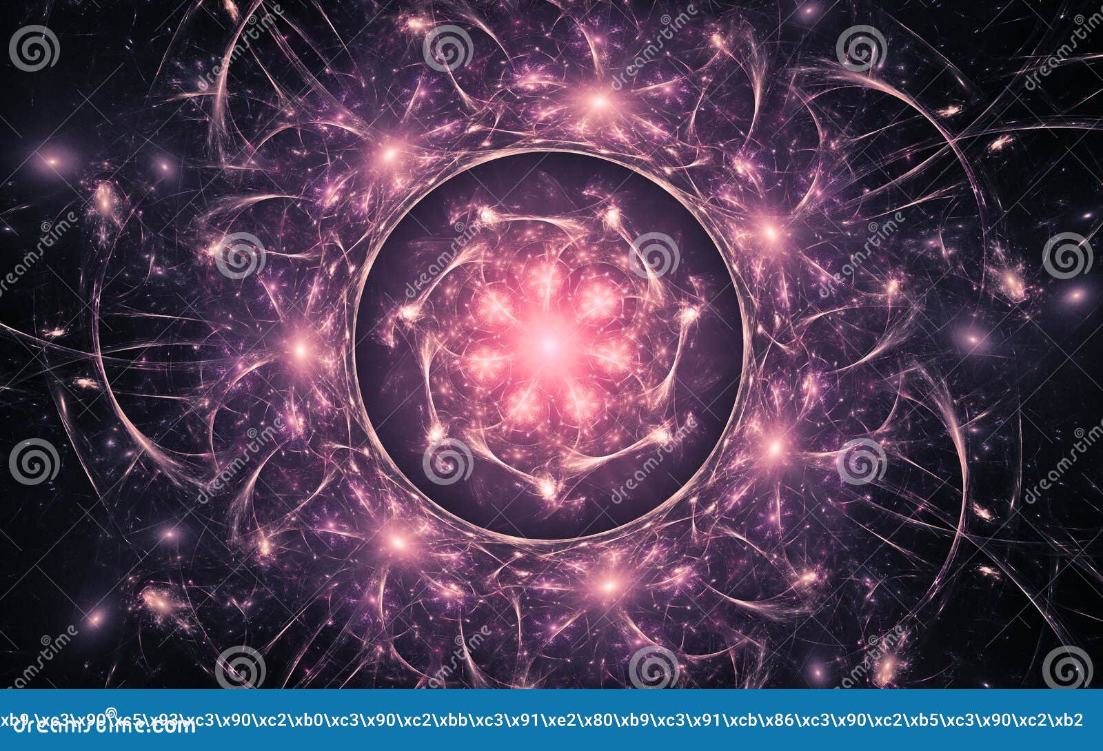 Abstract Background Image of a Cosmic Pattern of Pink Shades with a ...