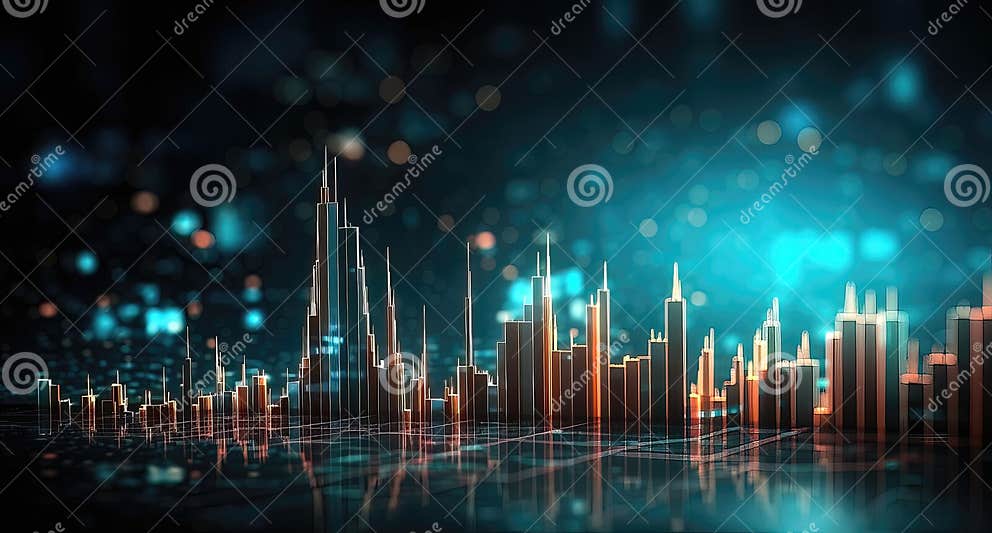 Abstract Background Image with Graph Stock Illustration - Illustration ...