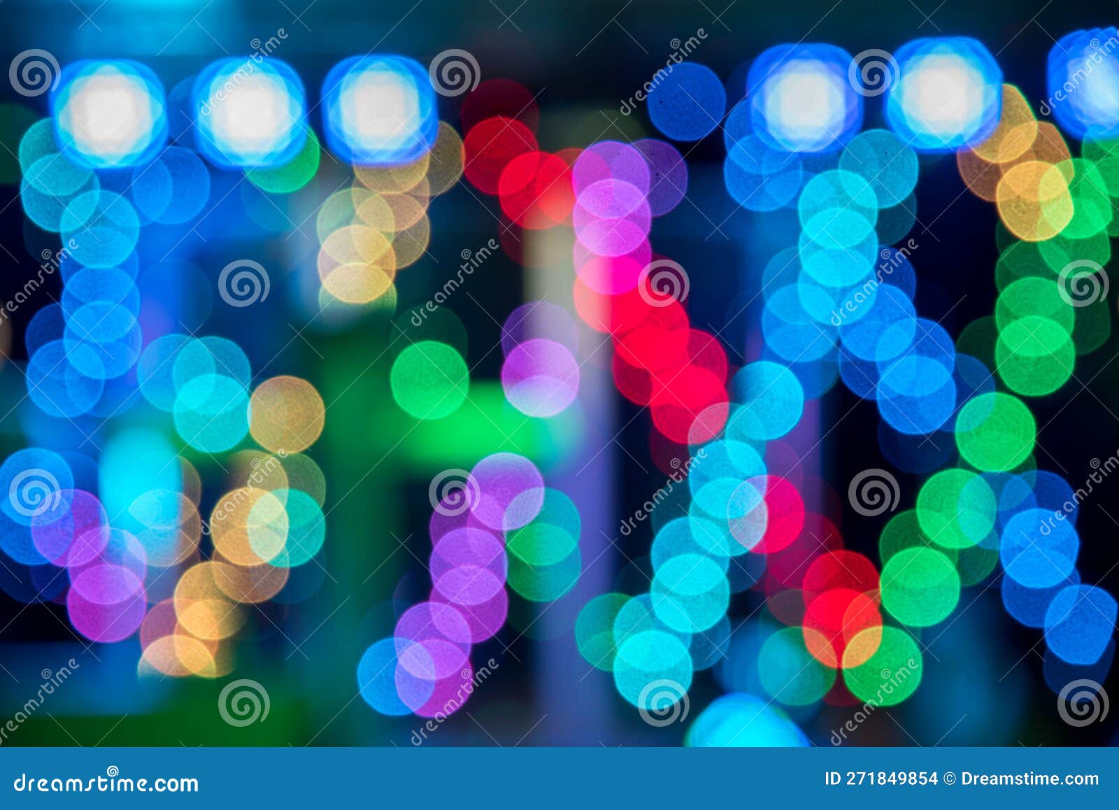 Abstract Background Image in Multi-colored Spots from Colored Lamps ...