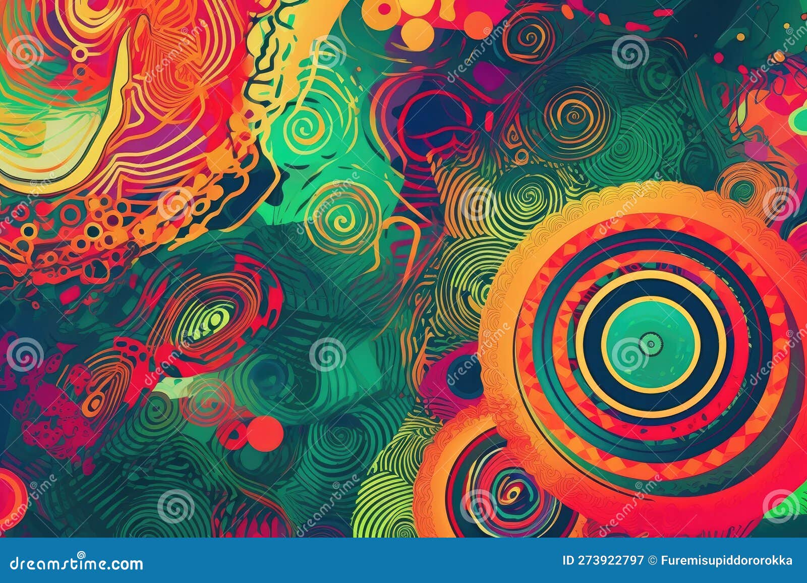Abstract Background Image with a Psychedelic Vibe, Using Bright Colors ...