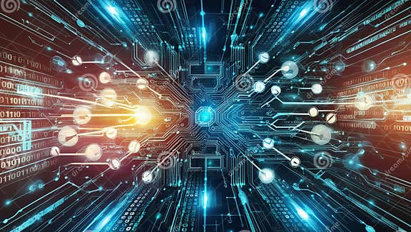 An Abstract Background Image Representing a Complex Cyber Network Stock ...