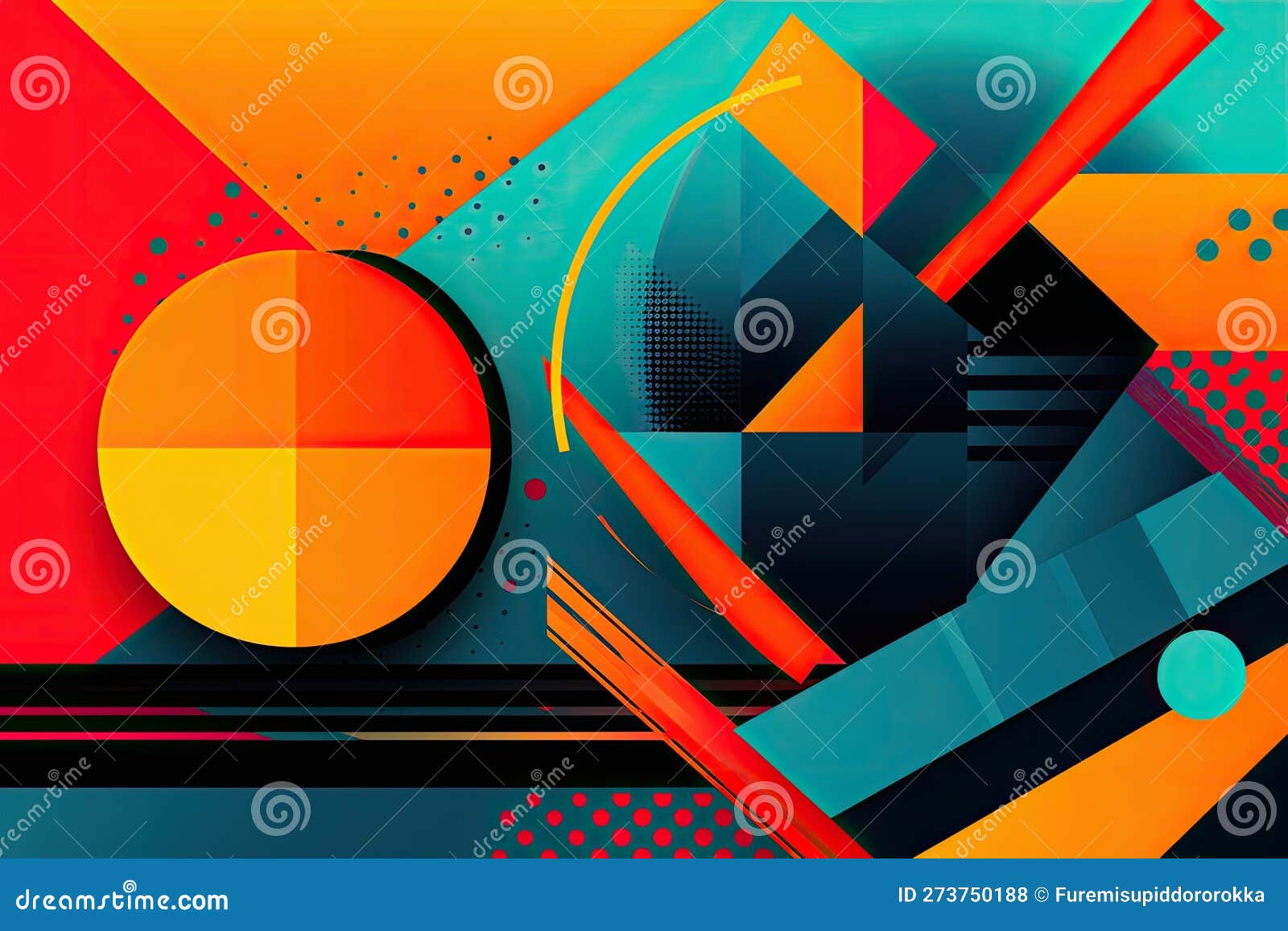 Abstract Background Image with a Retro Feel, Using Bold Colors and ...