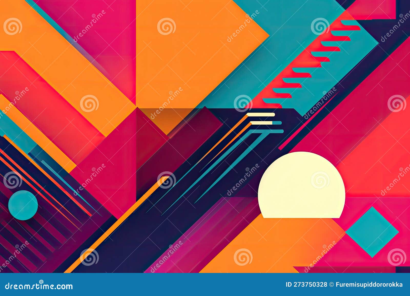 Abstract Background Image with a Retro Feel, Using Bold Colors and ...