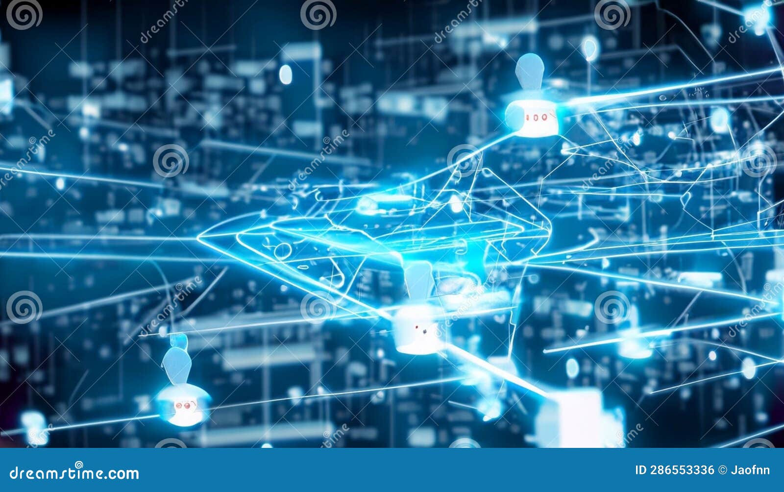 Abstract Background Image with World Map and Connection Lines. 3d ...