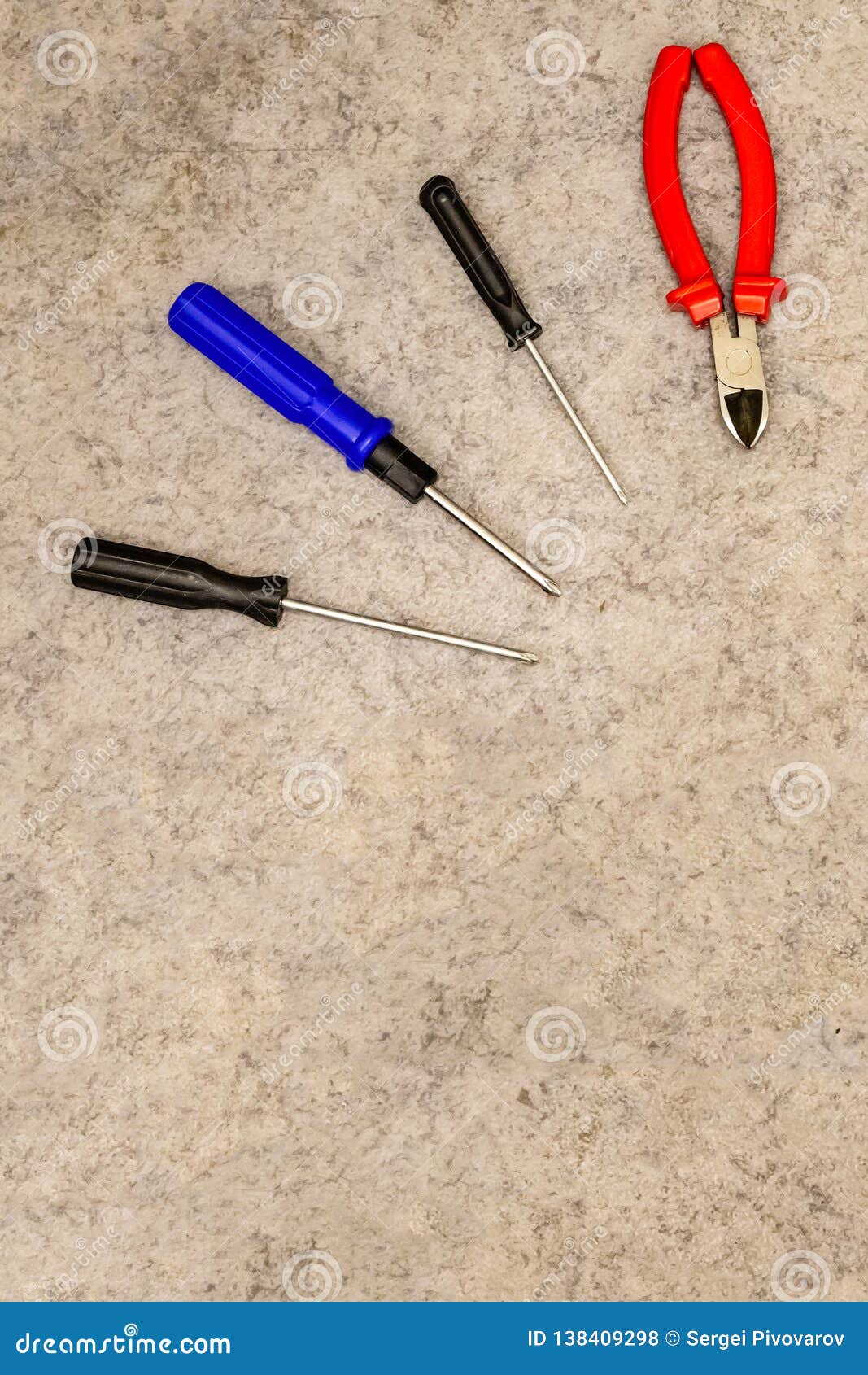 Abstract Background Industrial Working Tools Pair of Blue Black ...