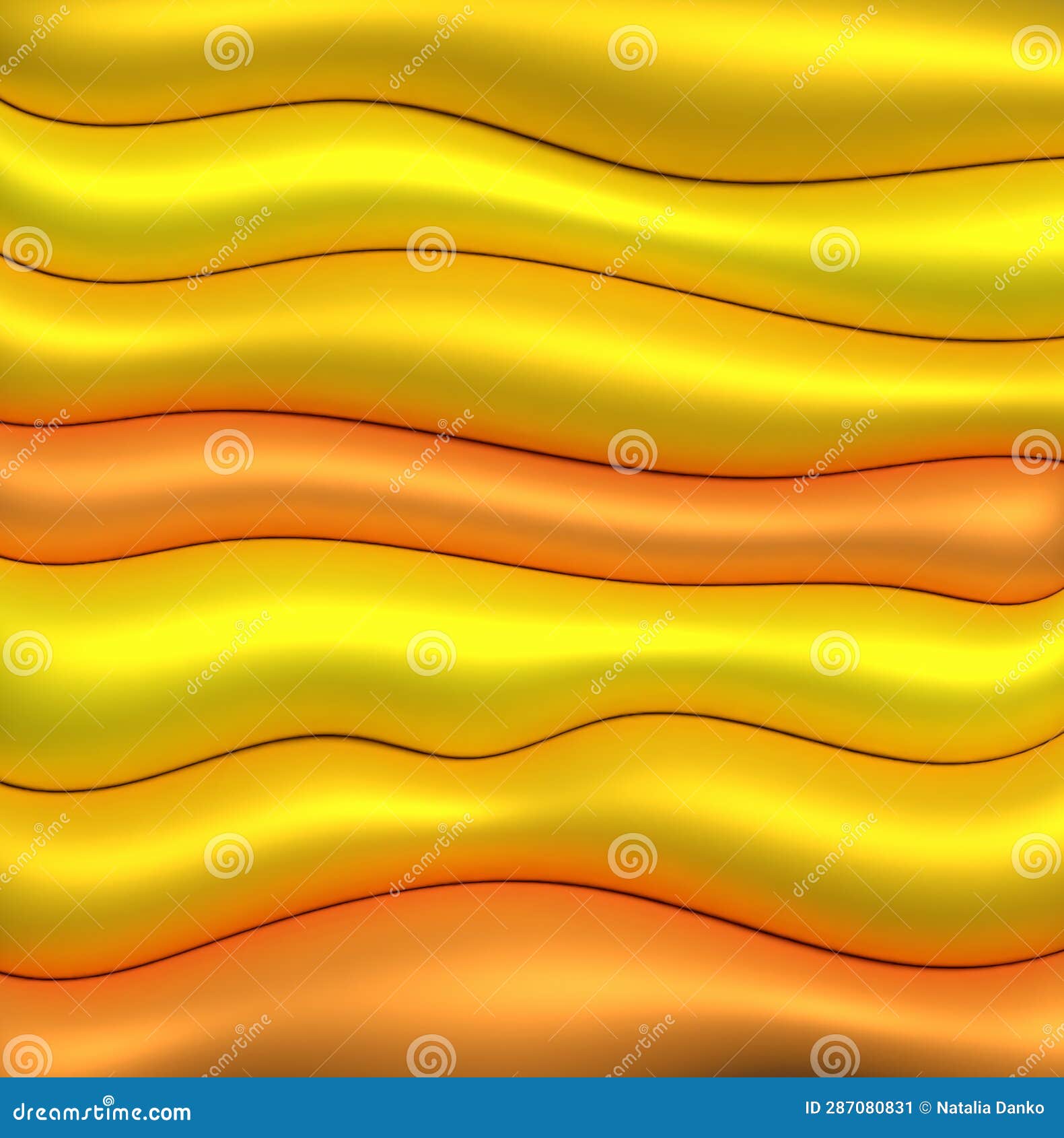 Abstract Background with Inflated Stripes, 3D Rendering Illustration ...