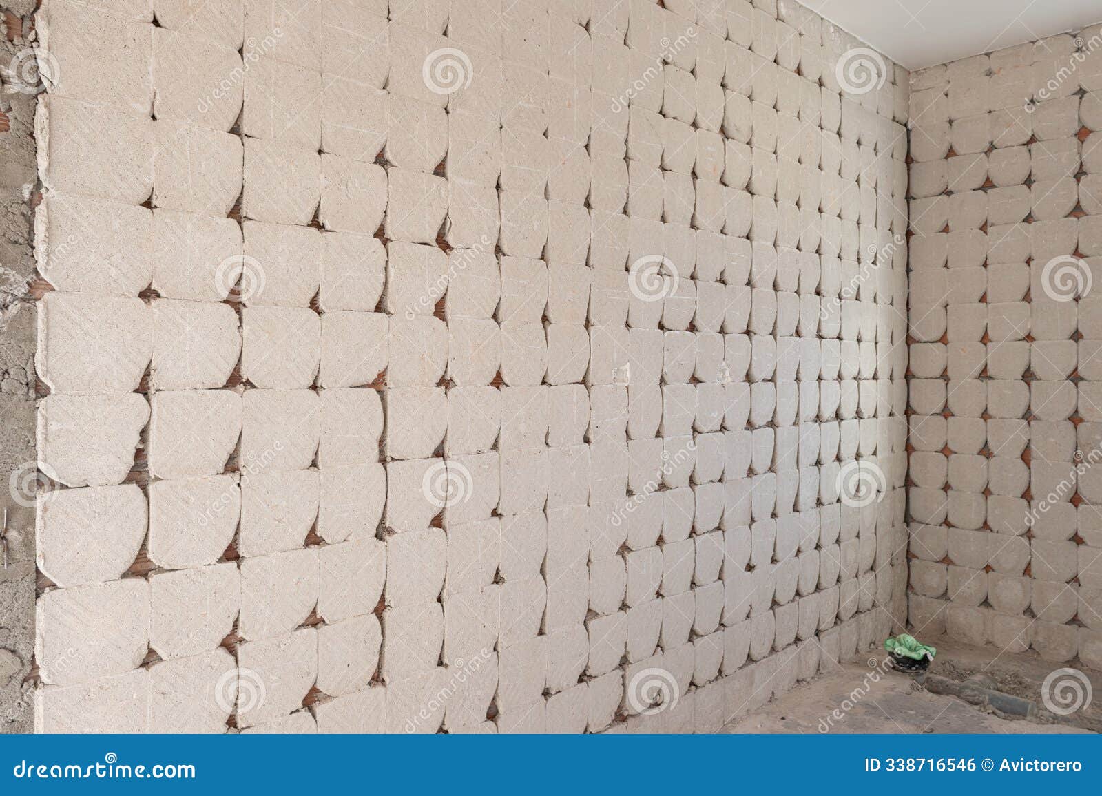 Abstract Background of Interior Wall Being Renovated with Exposed ...