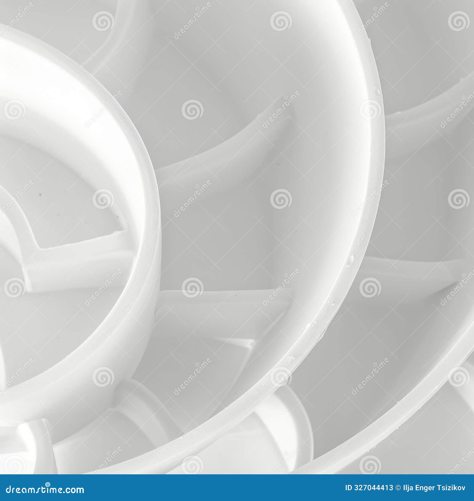 Abstract Background with Interlocking White Circular Shapes, Minimalist ...