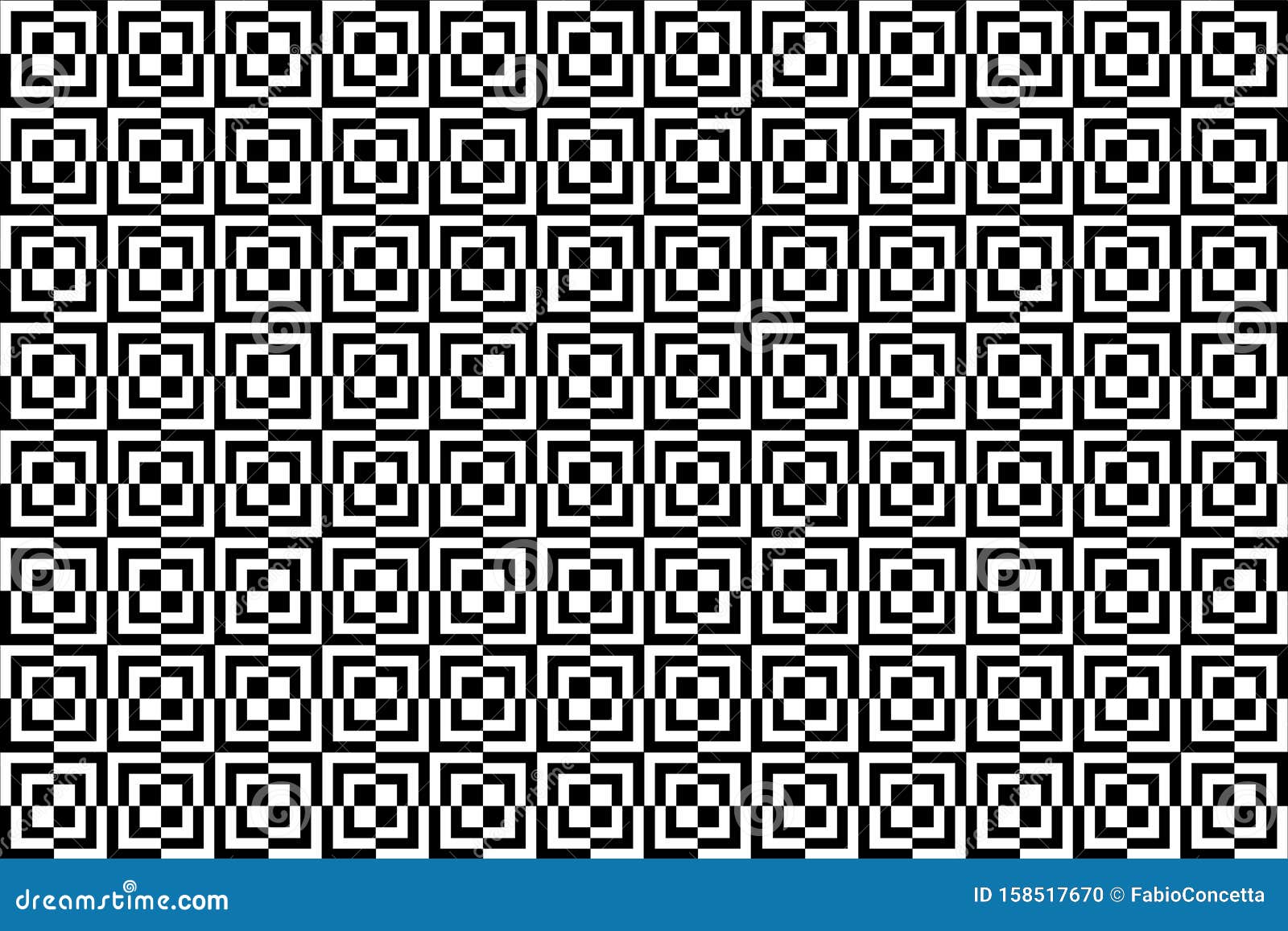 Abstract Background of Intersecting Squares in Black and White, with ...