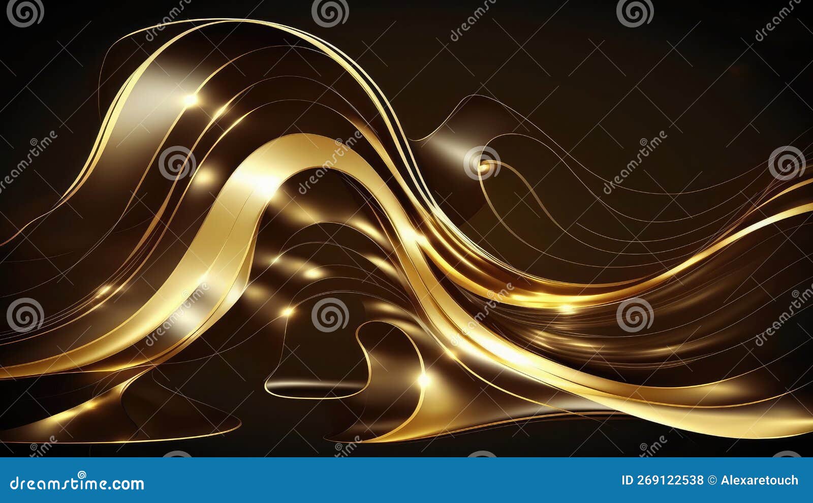 Abstract Background. Intersection of Gold and Black Metal Lines Stock ...