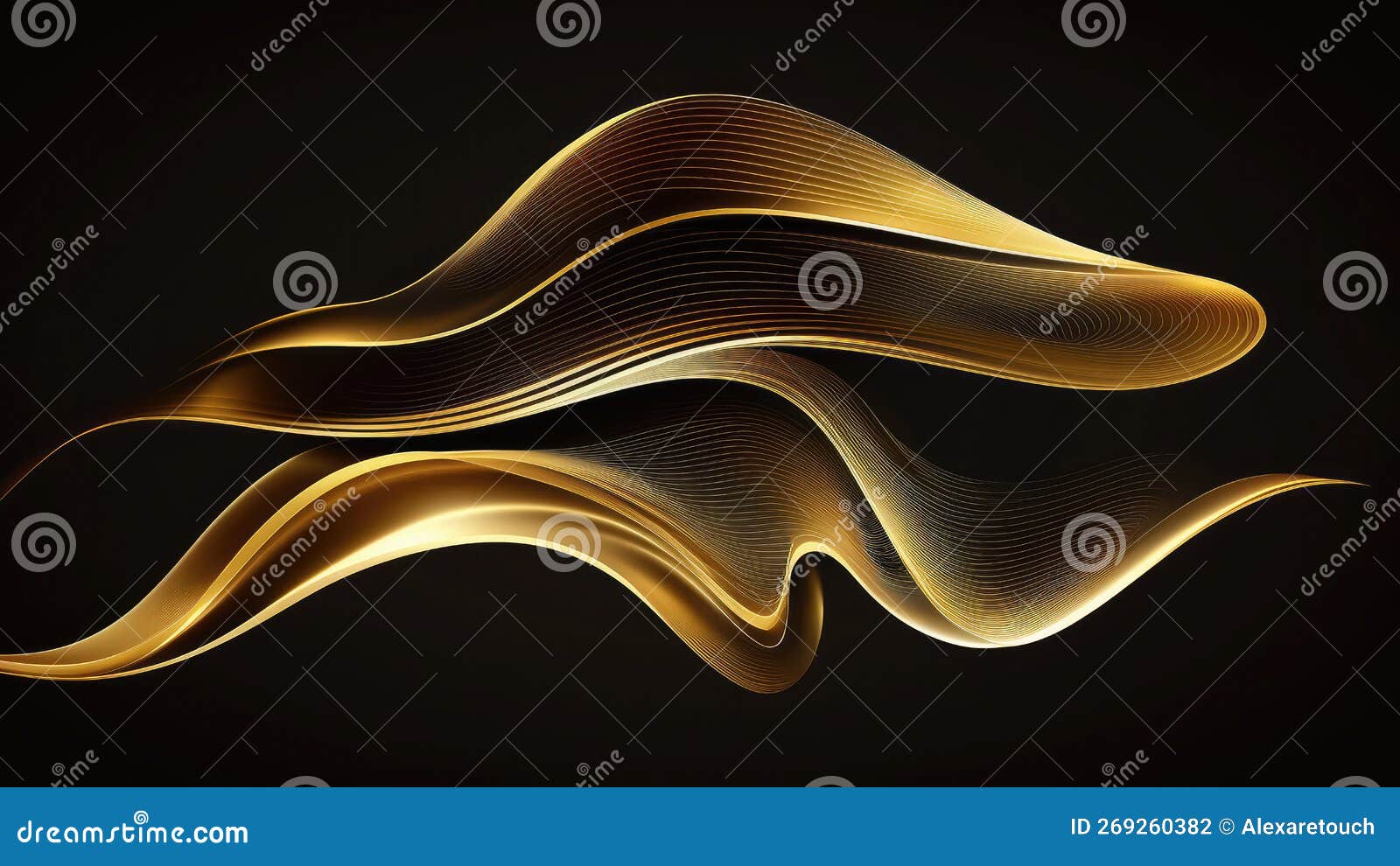Abstract Background. Intersection of Gold and Black Metal Lines Stock ...