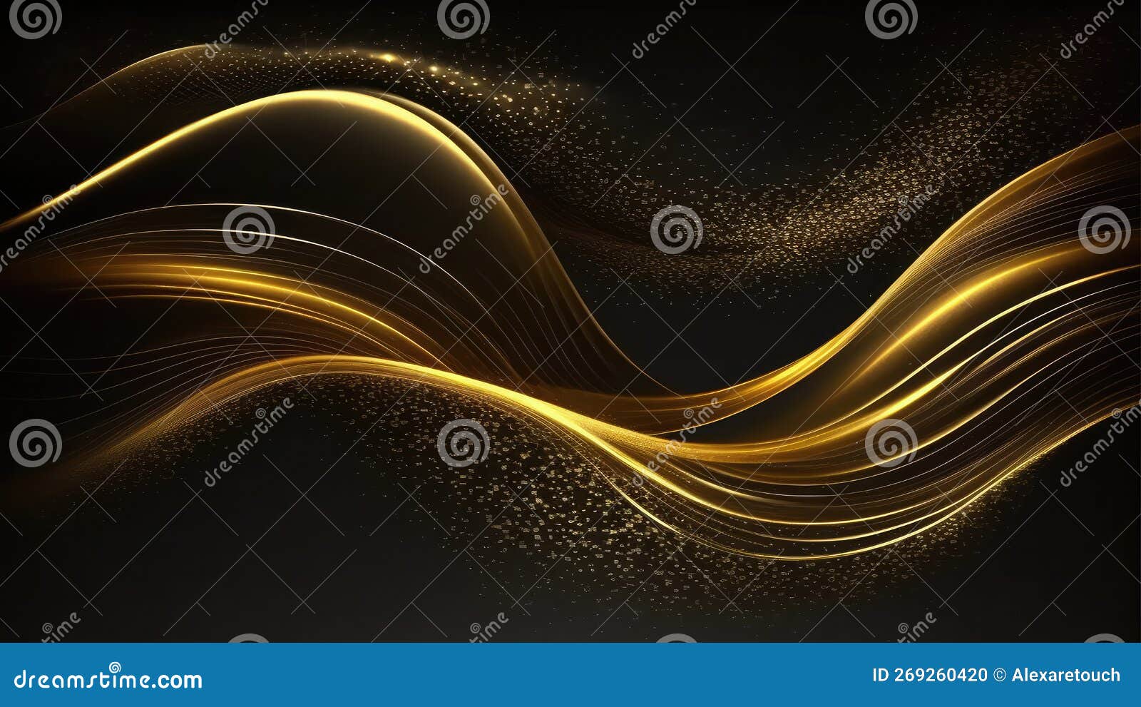 Abstract Background. Intersection of Gold and Black Metal Lines Stock ...