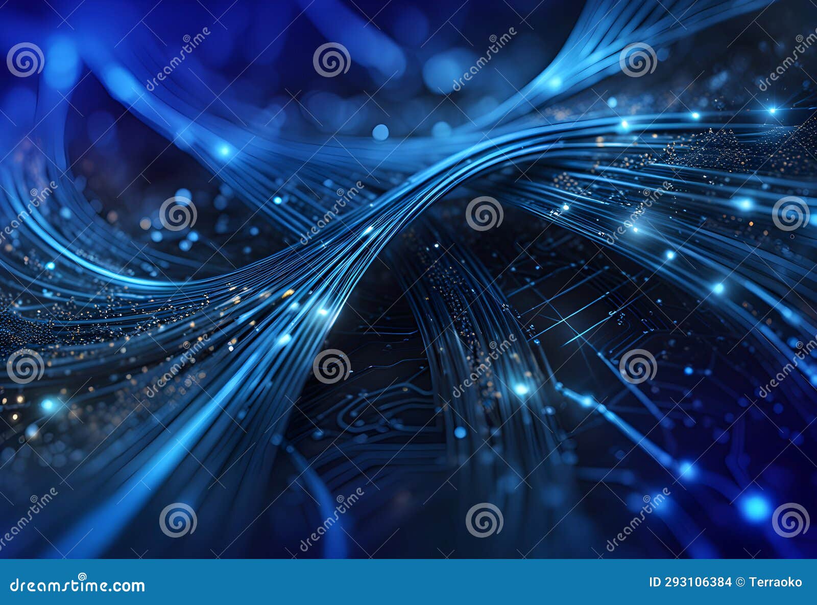 Abstract Background of Intertwining Neural Connections. Concept of E ...