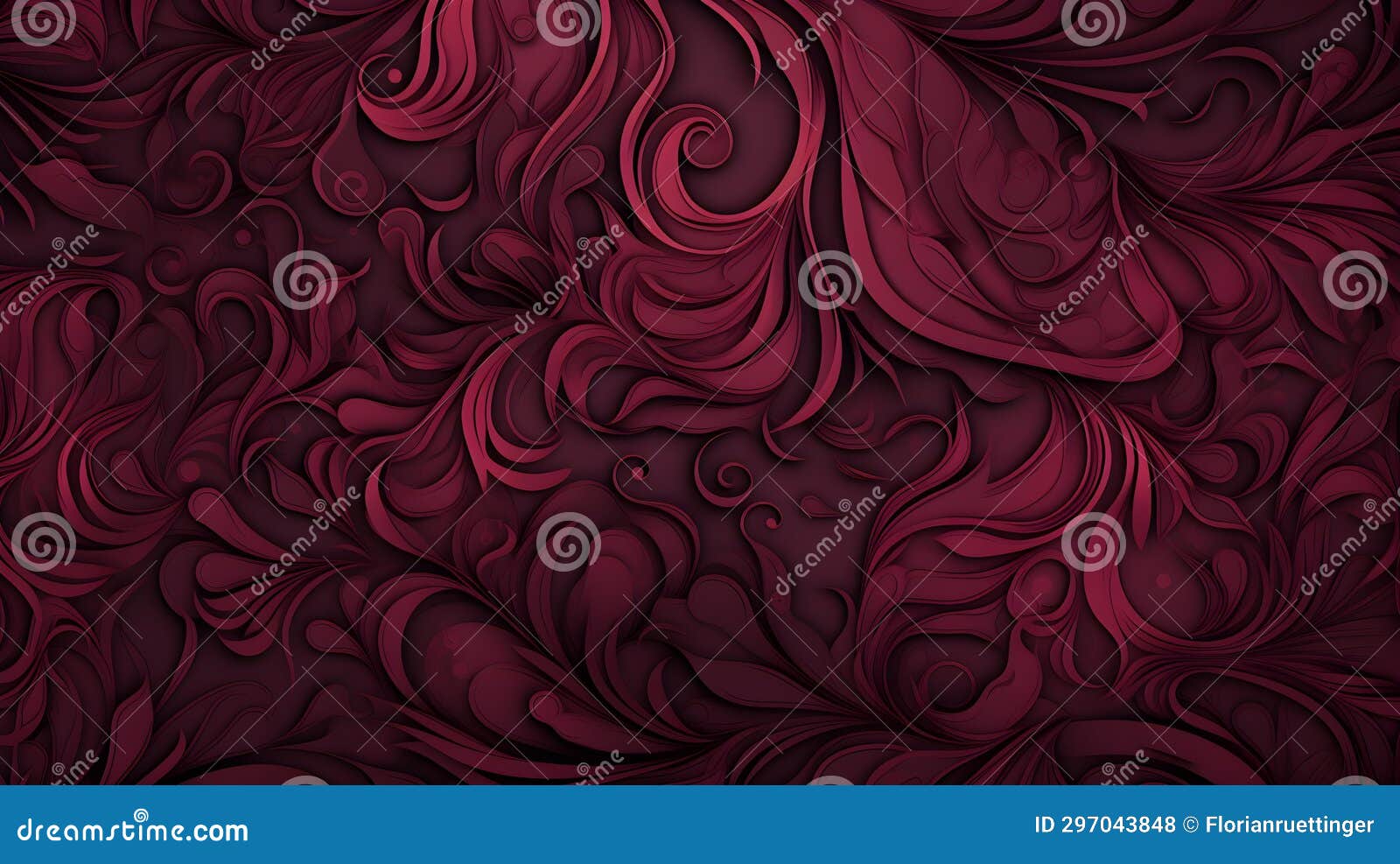 Abstract Background of Intricate Patterns in Burgundy Colors. Antique ...