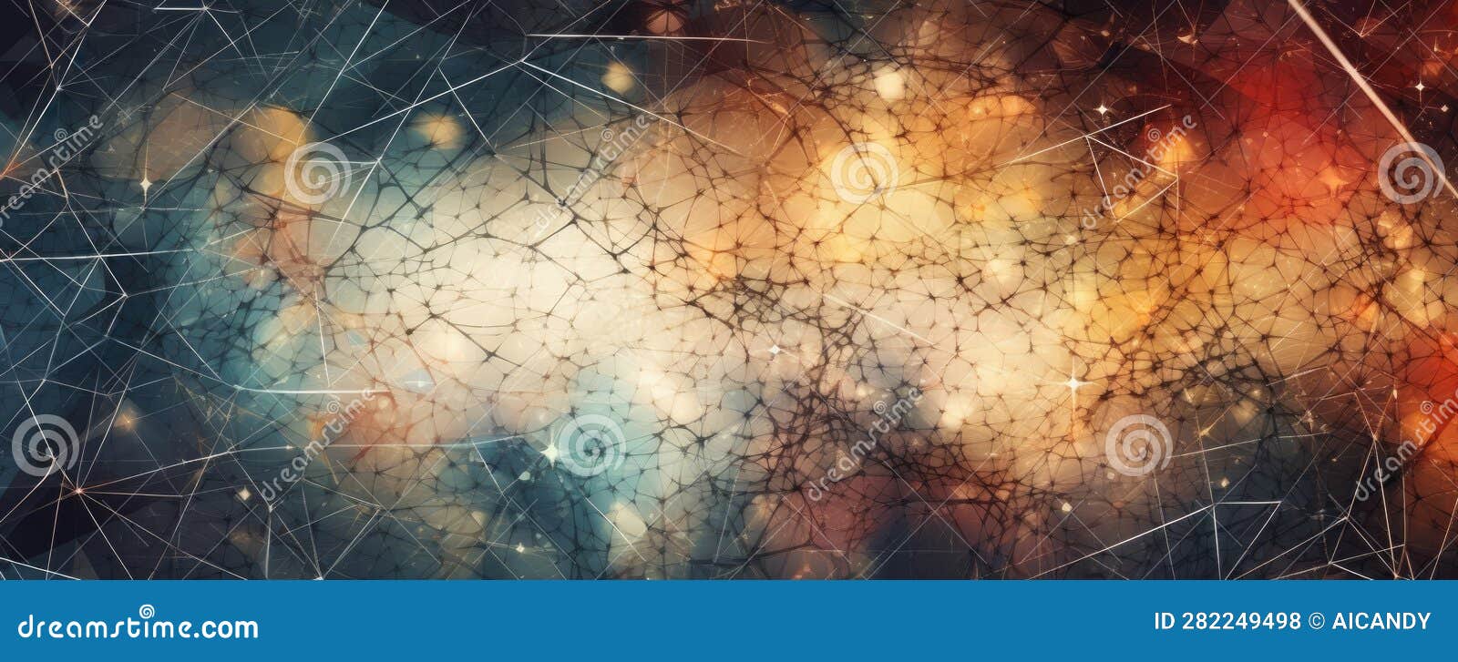 Abstract Background with Intricate Patterns and Interconnected Lines ...