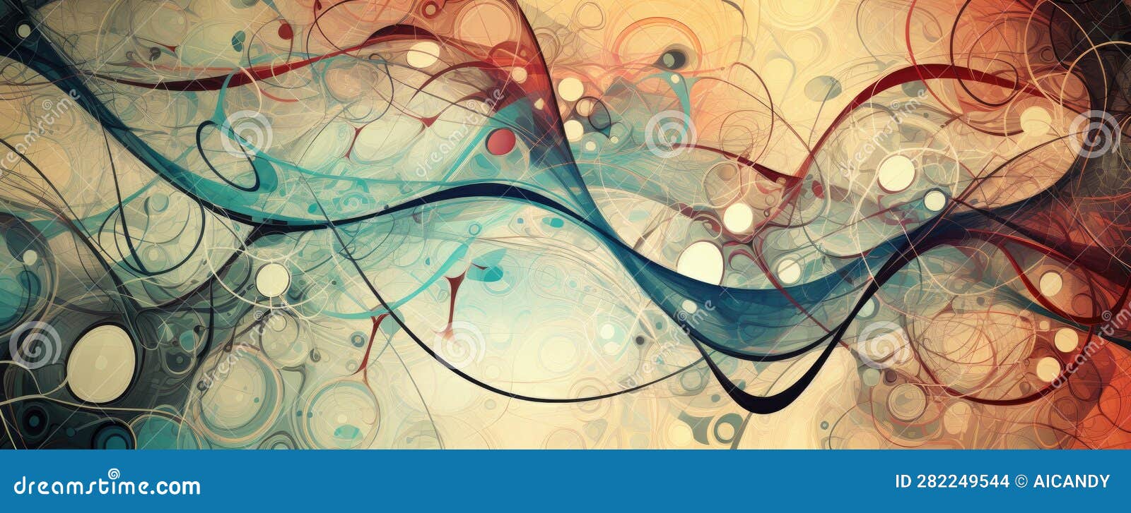 Abstract Background with Intricate Patterns and Interconnected Lines ...