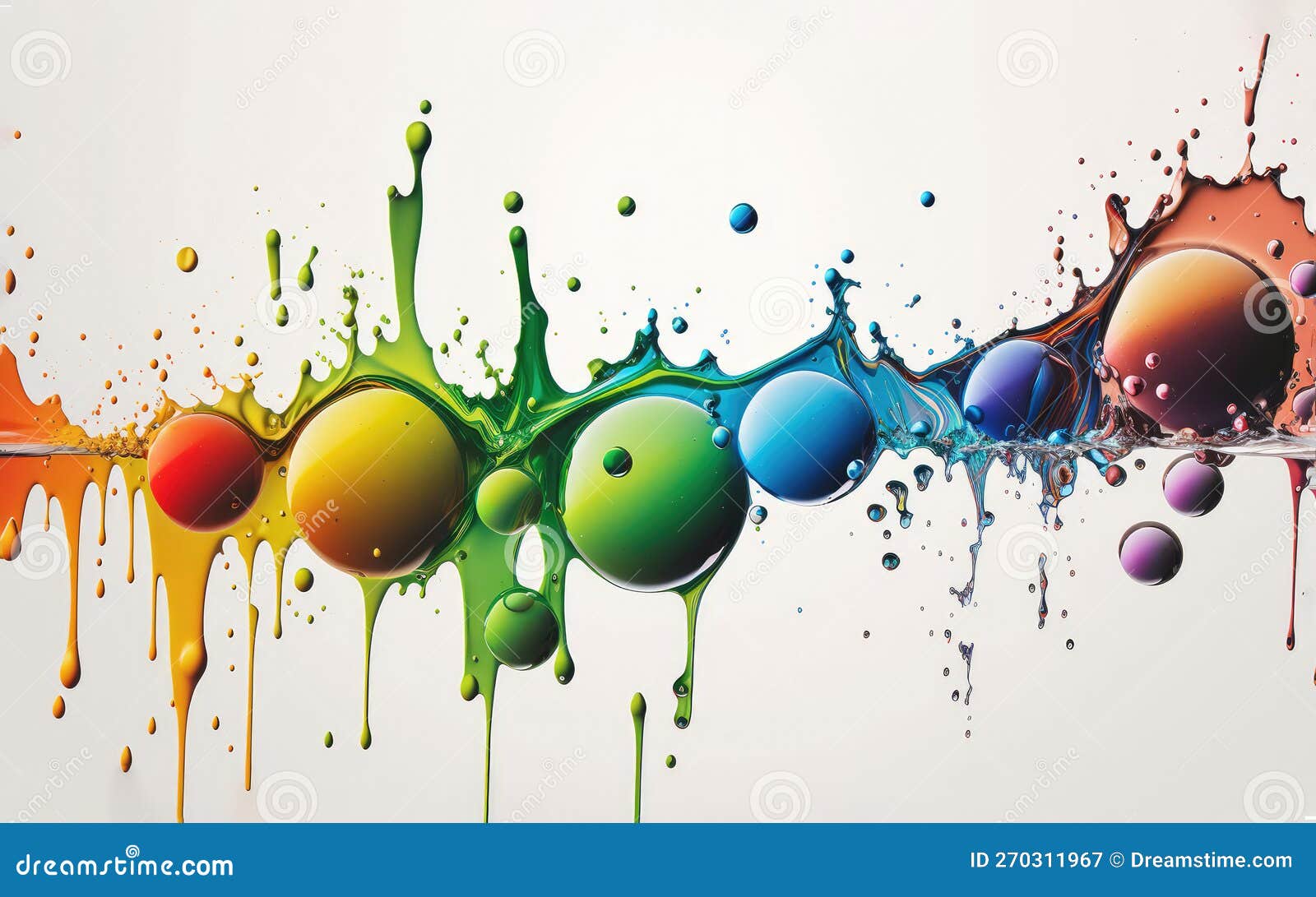 Abstract Background with Iridescent Color Bubbles. Color Palette Stock ...