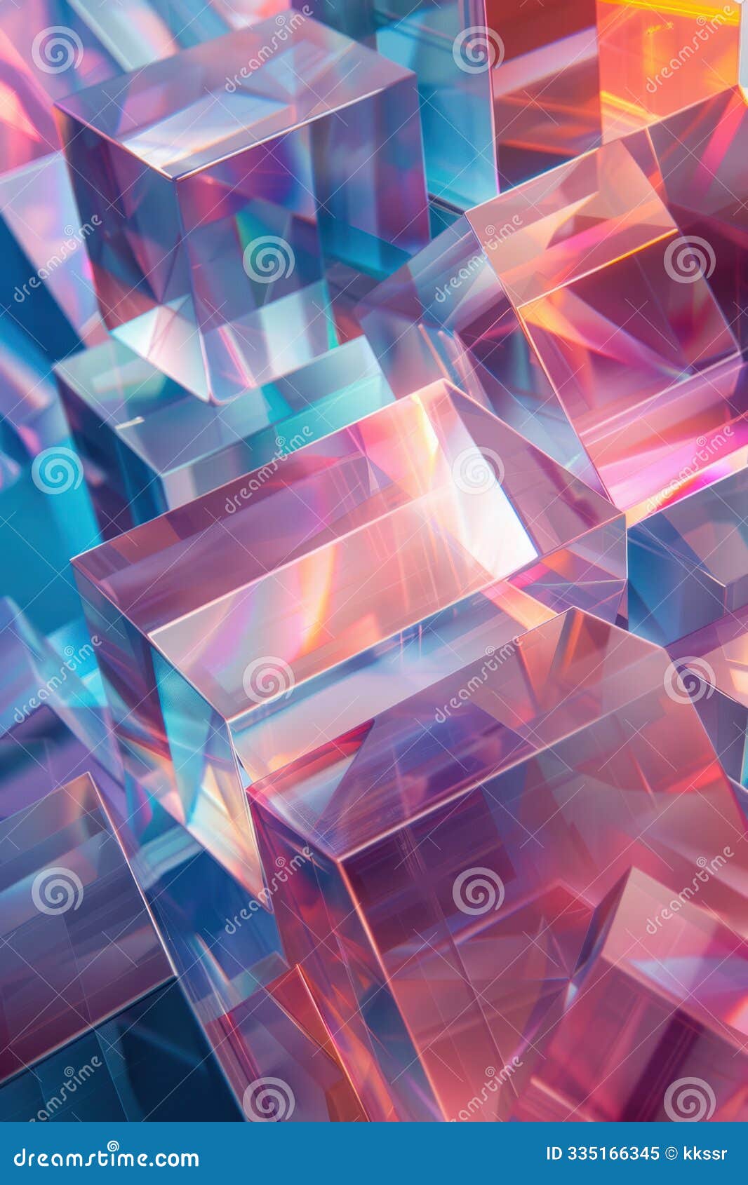 Abstract Background, Iridescent Geometric Patterns, Featuring ...